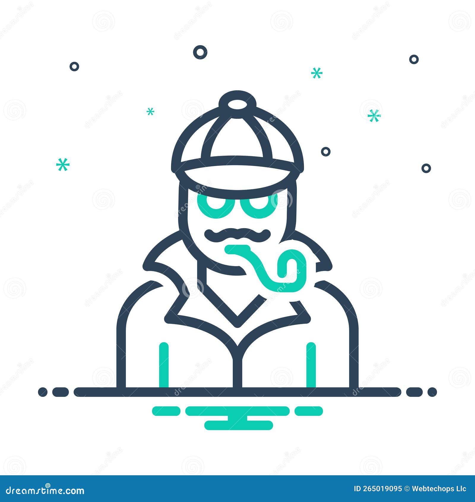 Mix Icon for People, Cap and Agent Stock Vector - Illustration of ...