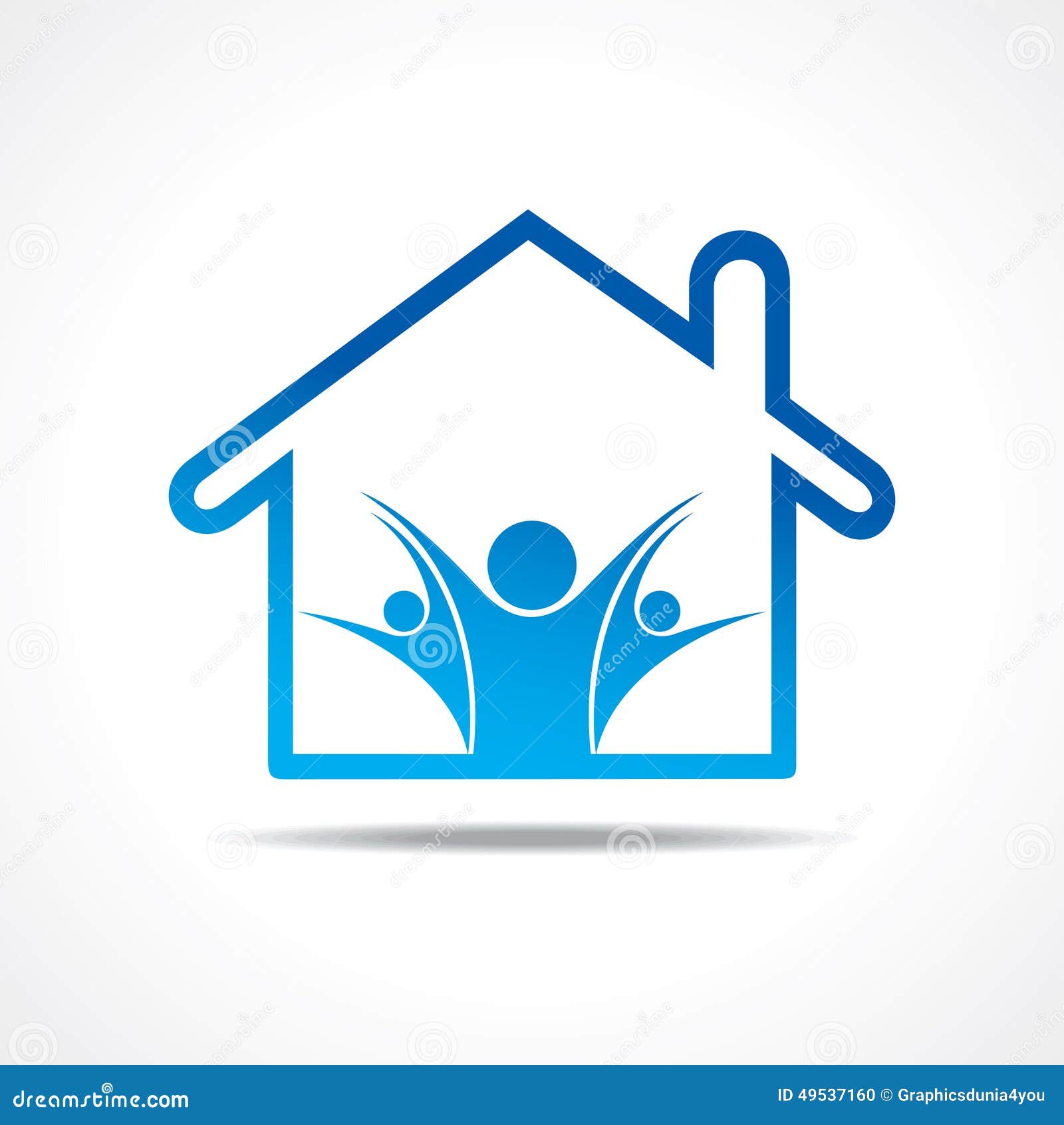 People icon in a home stock vector. Illustration of real - 49537160