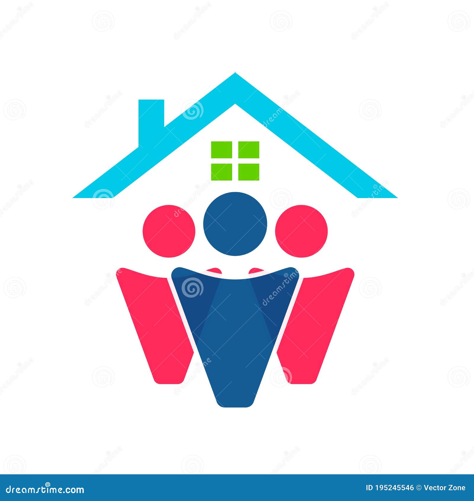 People Icon Home Teamwork Concept Logo Vector Team Work Icon on White ...