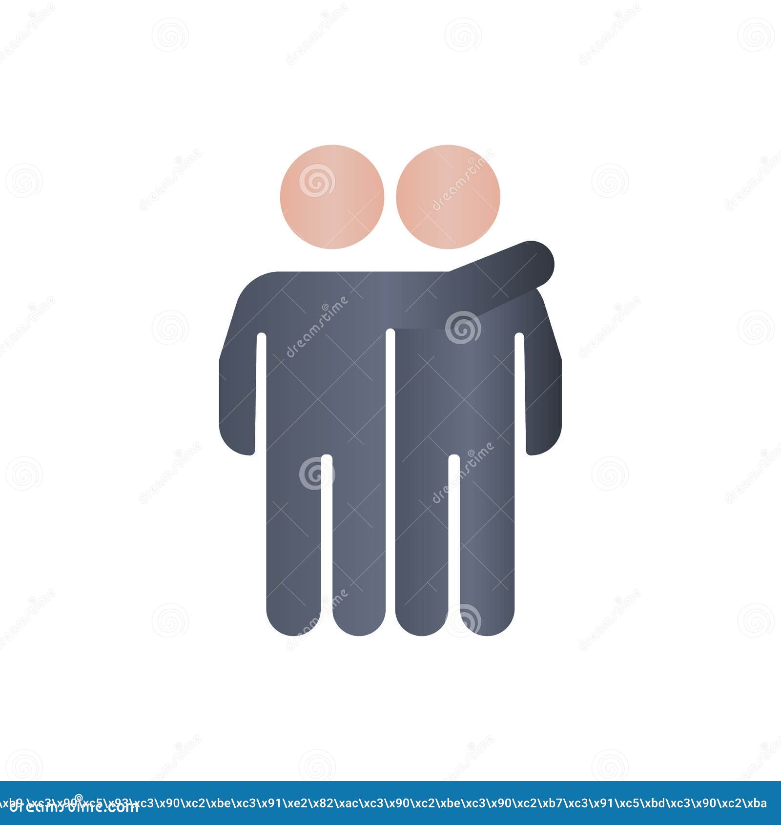People Icon, Hug Concept, Vector Illustration Stock Vector ...