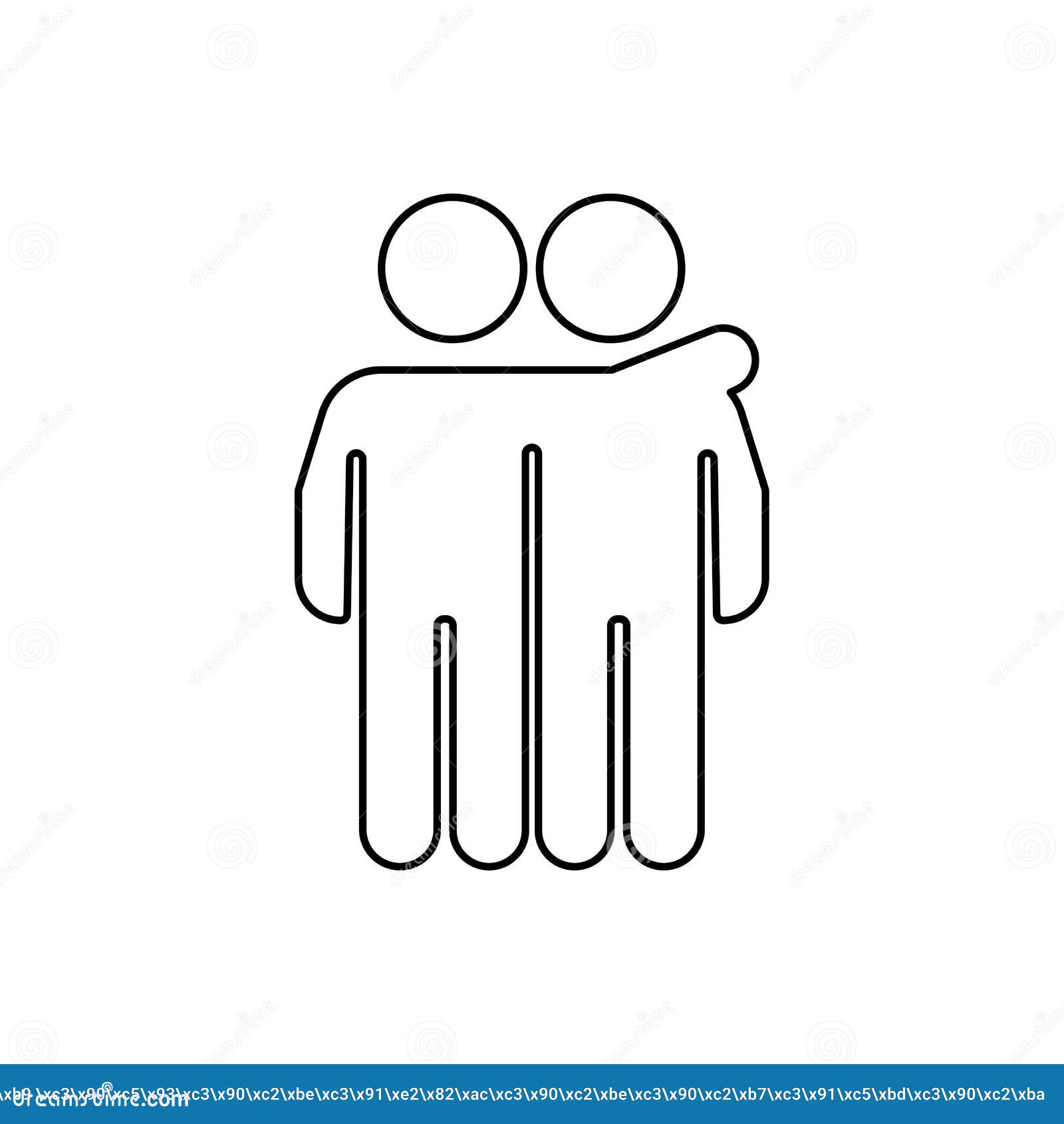 People Icon, Hug Concept, Vector Illustration Stock Vector ...
