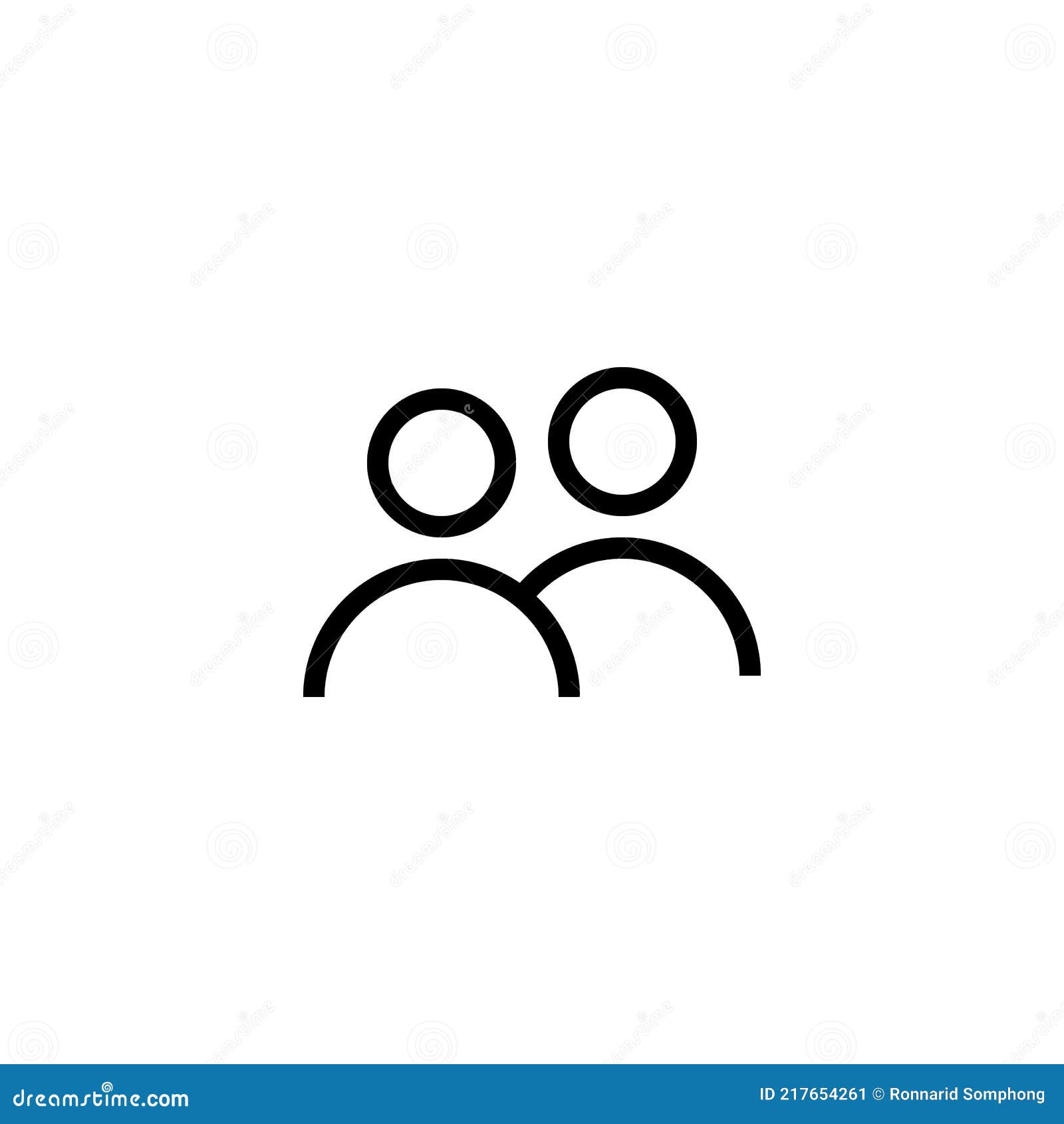 People Icon Line Person Vector Stock Vector - Illustration of icon ...