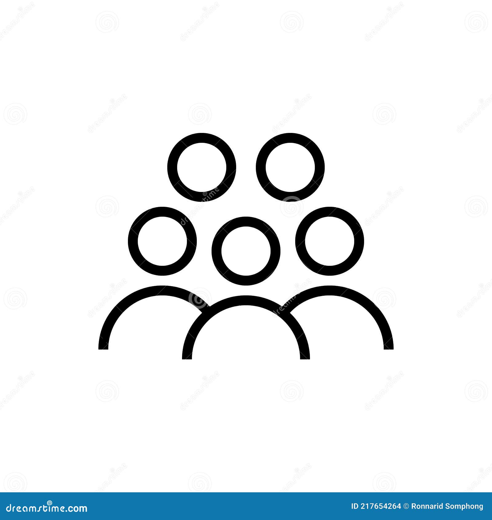 People Icon Line Person Vector Stock Vector - Illustration of people ...