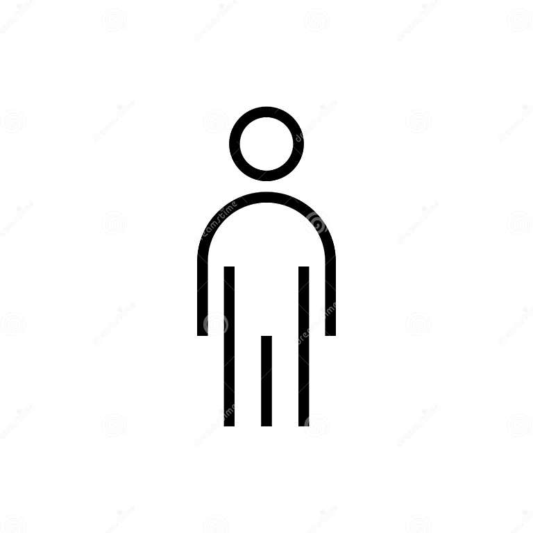 People Icon Line Person Vector Stock Vector - Illustration of people ...
