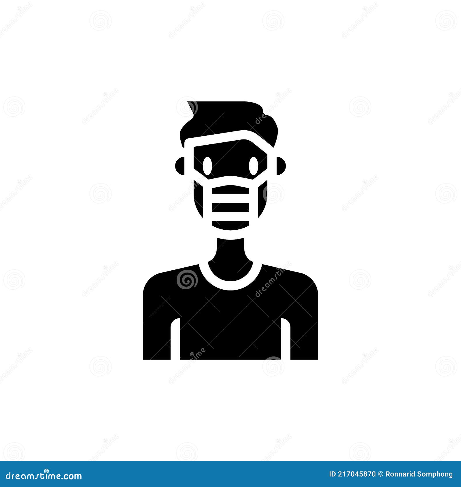 People Icon Man Face Mask Vector Illustration Stock Vector ...