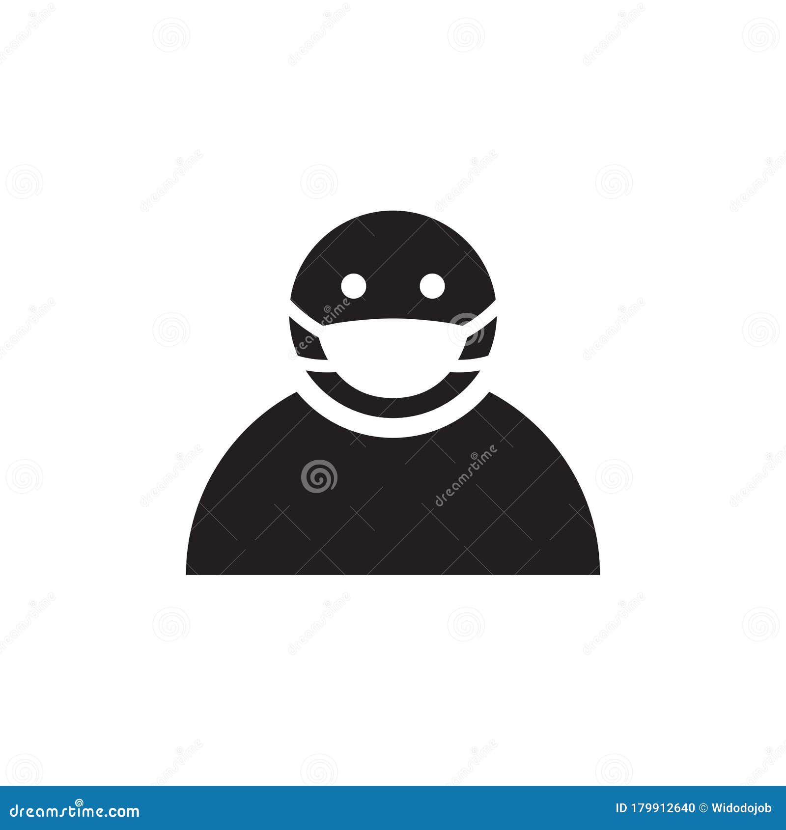 People Icon with Medical Mask Stock Vector - Illustration of epidemic ...