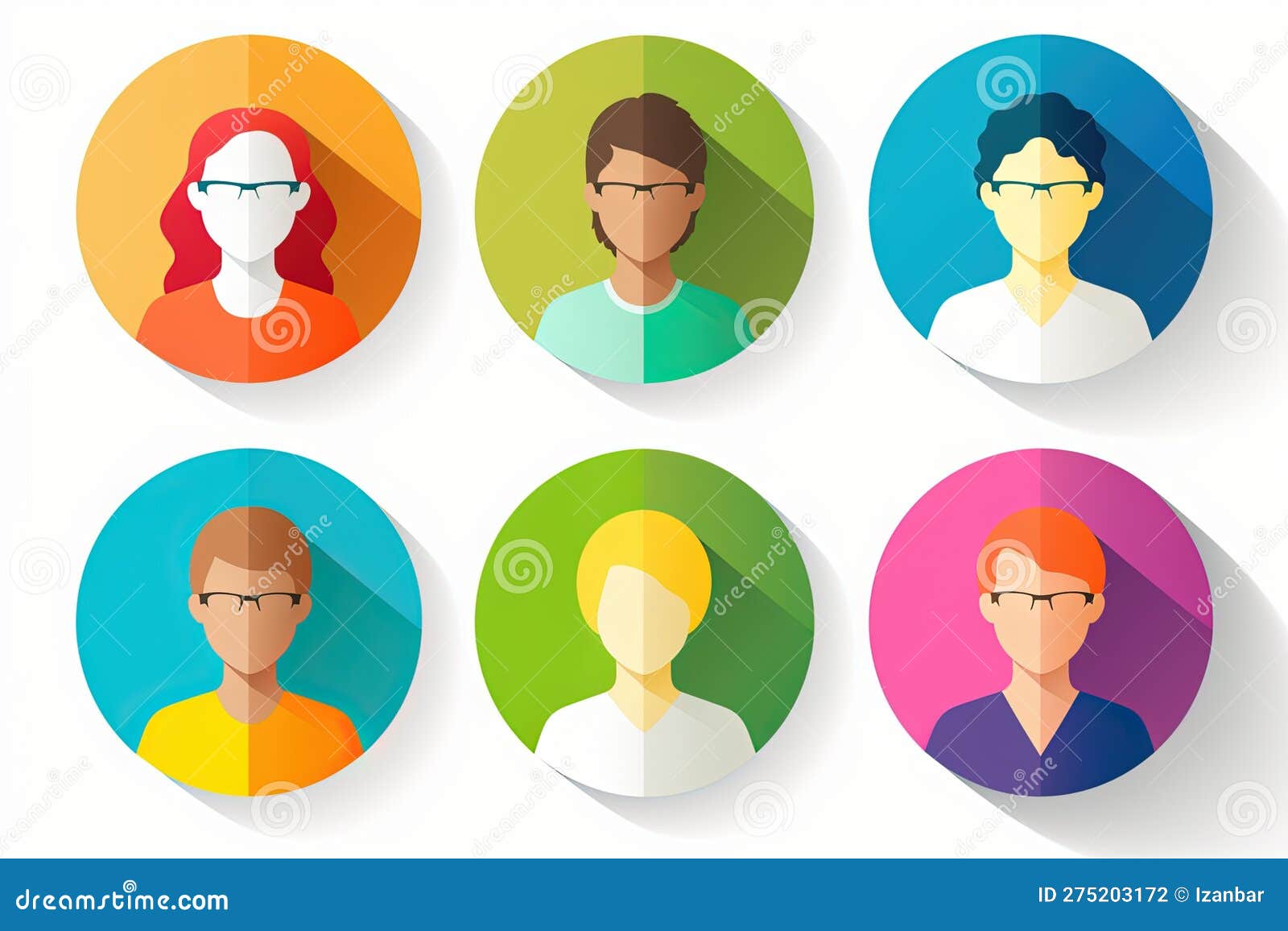 People Icon Person in Circle Illustration Generative Ai Stock ...