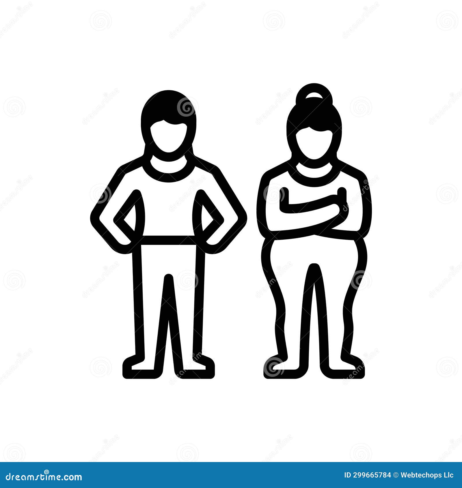 Black Solid Icon for People, Public and Woman Stock Illustration ...