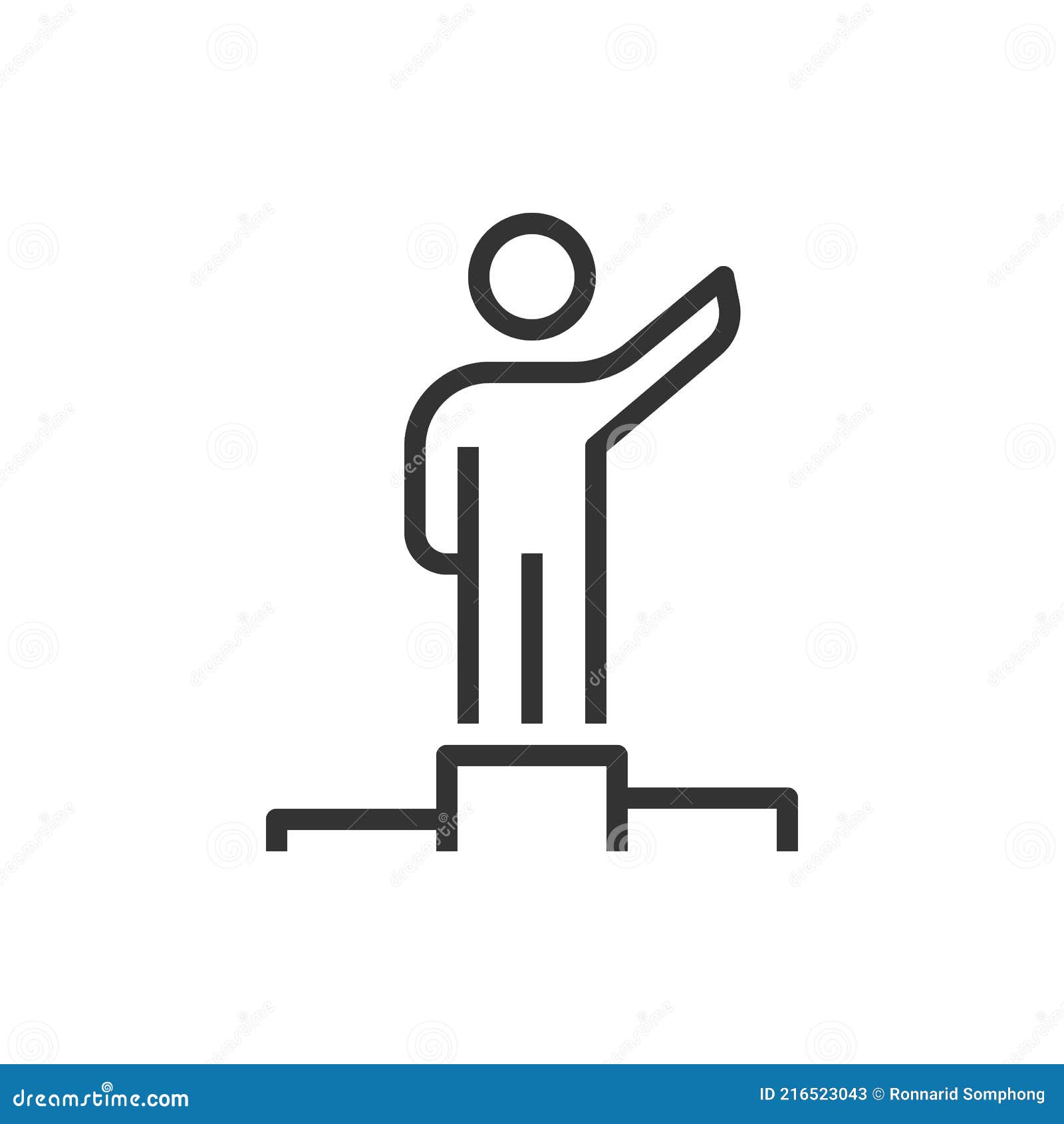 People Icon Raise One`s Hand Business Vector Stock Vector ...