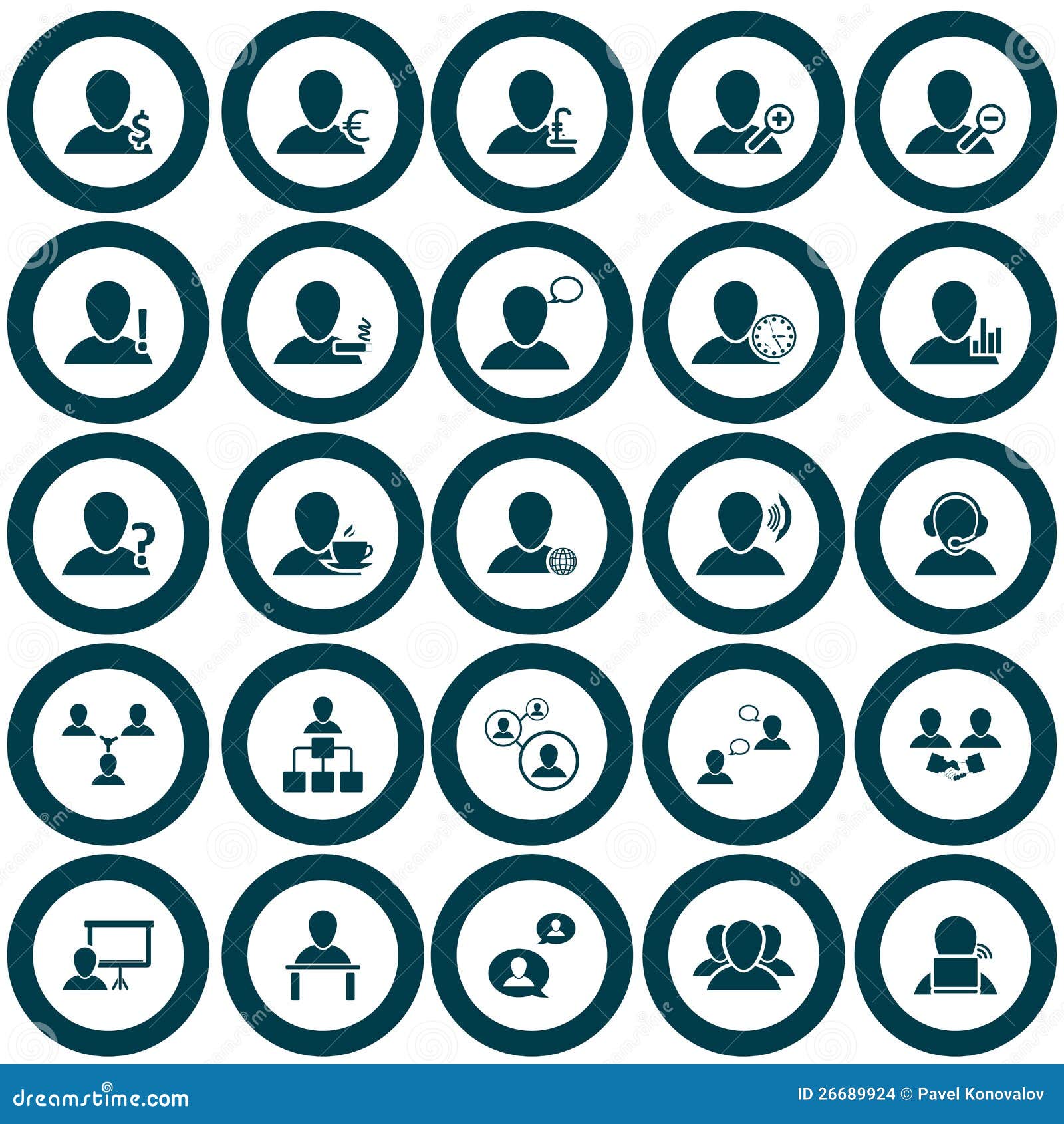 People icon set stock vector. Illustration of collection - 26689924
