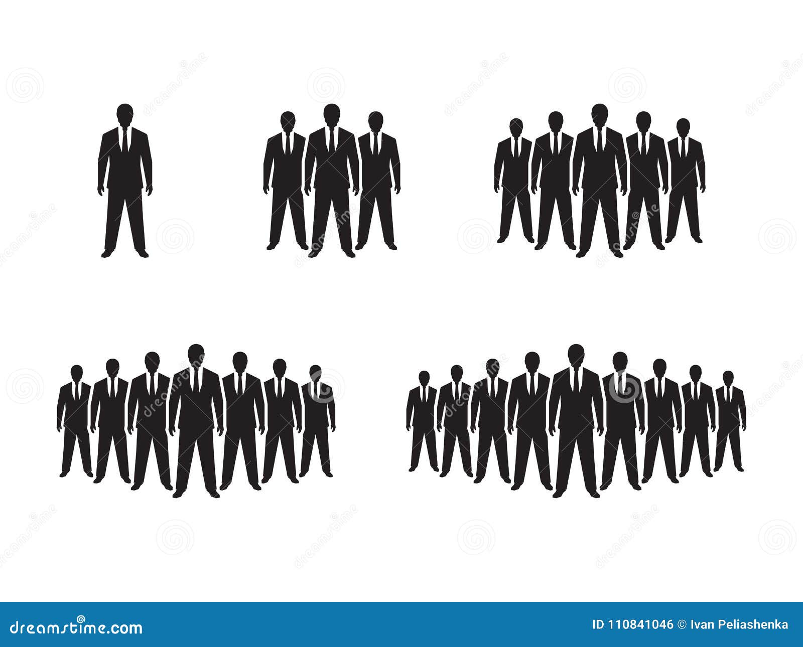 People Icon set stock vector. Illustration of organization - 110841046