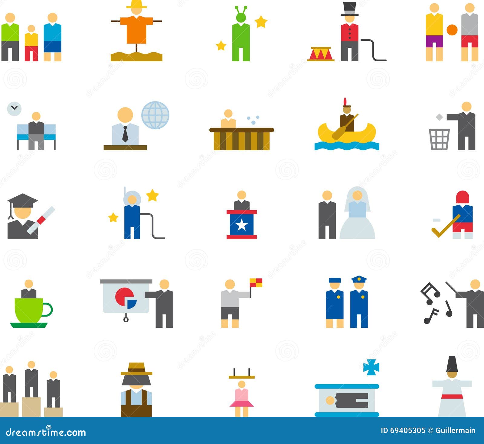 People icon set stock vector. Illustration of anchor - 69405305