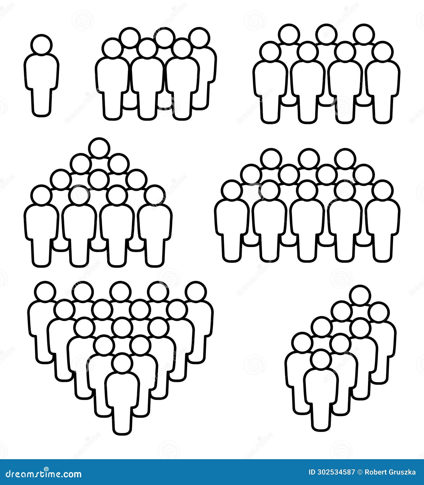 People icon set stock vector. Illustration of neutral - 302534587