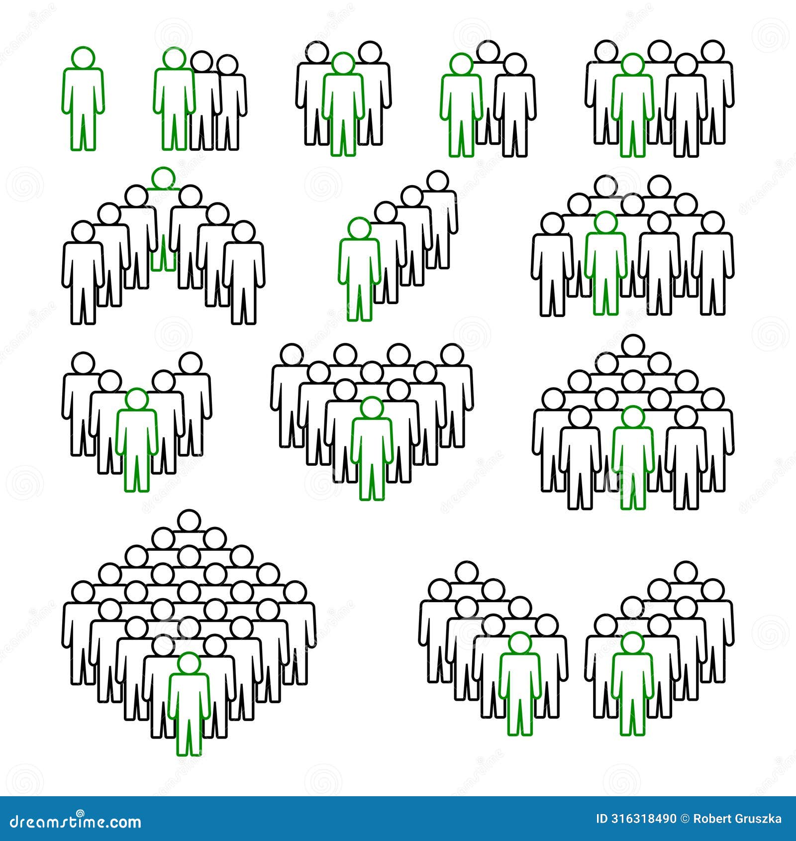 People icon set stock vector. Illustration of icon, leader - 316318490