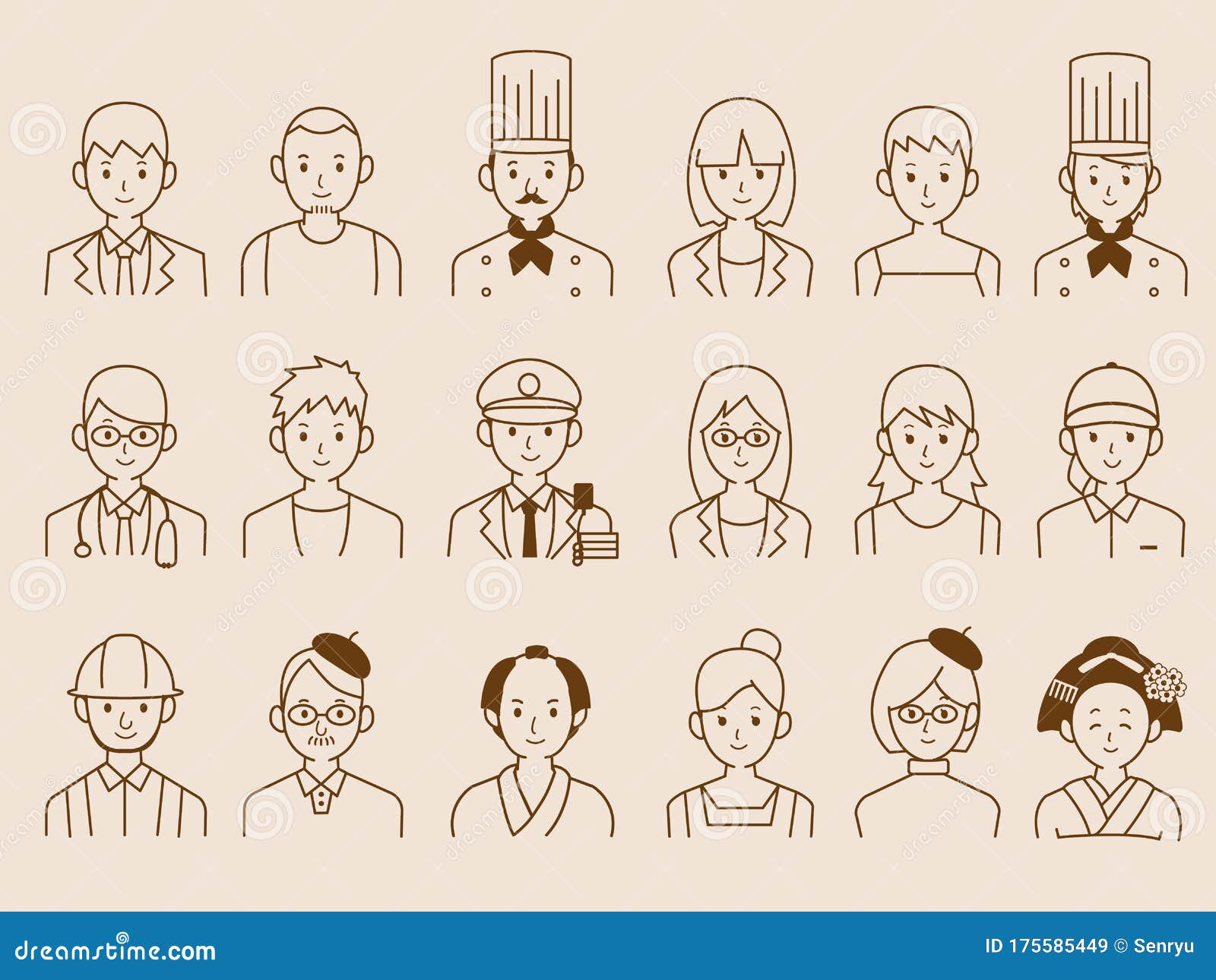 People icon set stock vector. Illustration of avatar - 175585449