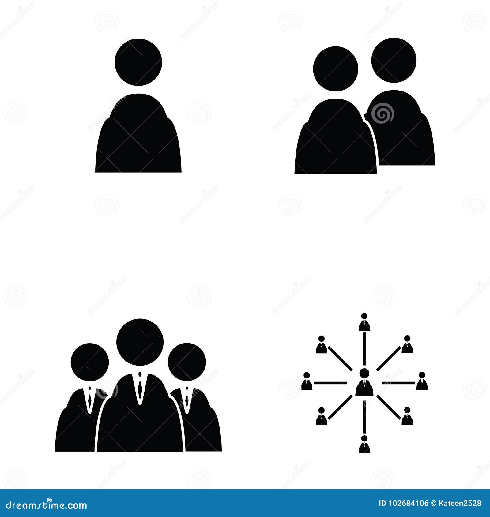 People icon set stock vector. Illustration of management - 102684106