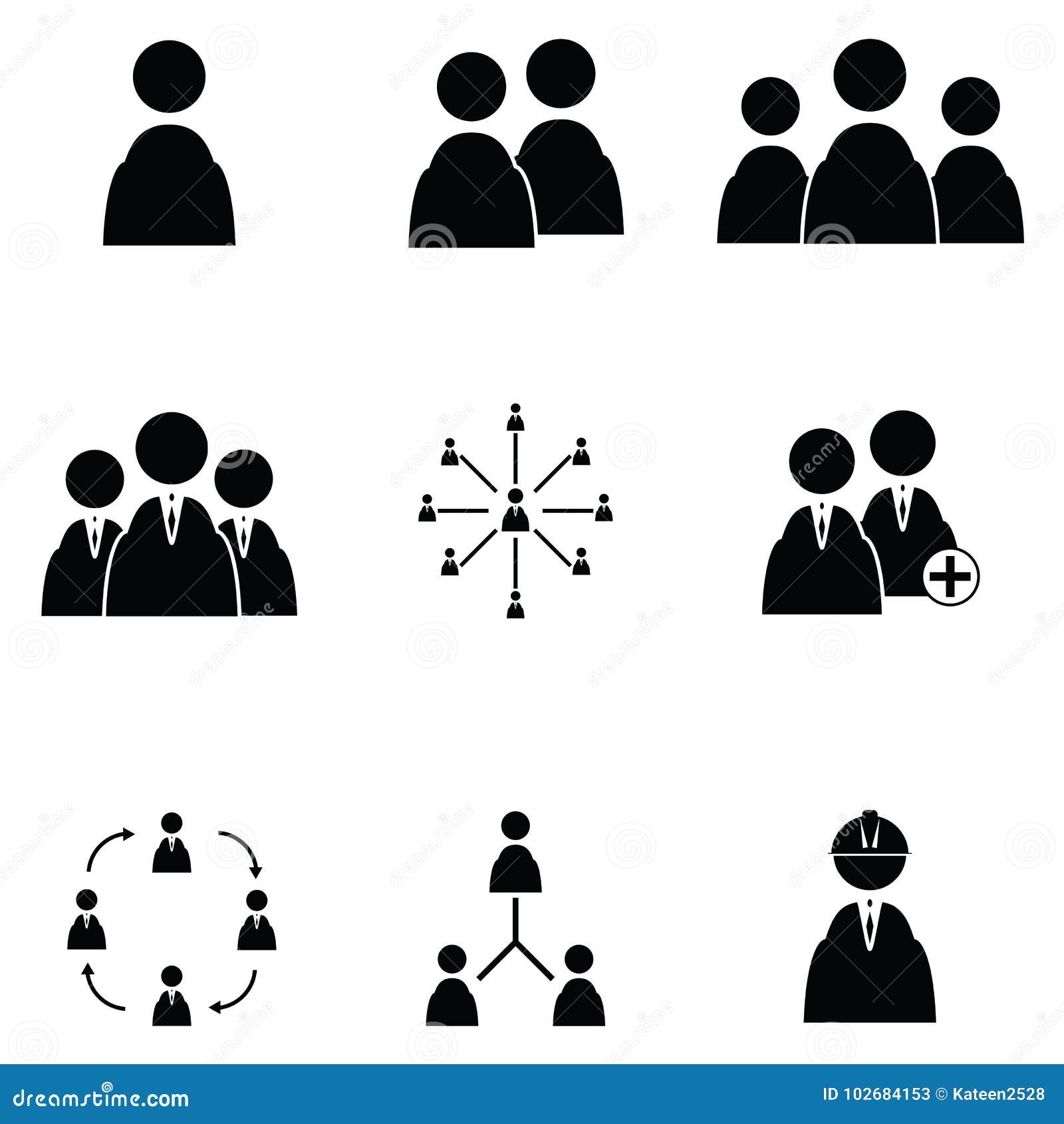 People icon set stock vector. Illustration of business - 102684153
