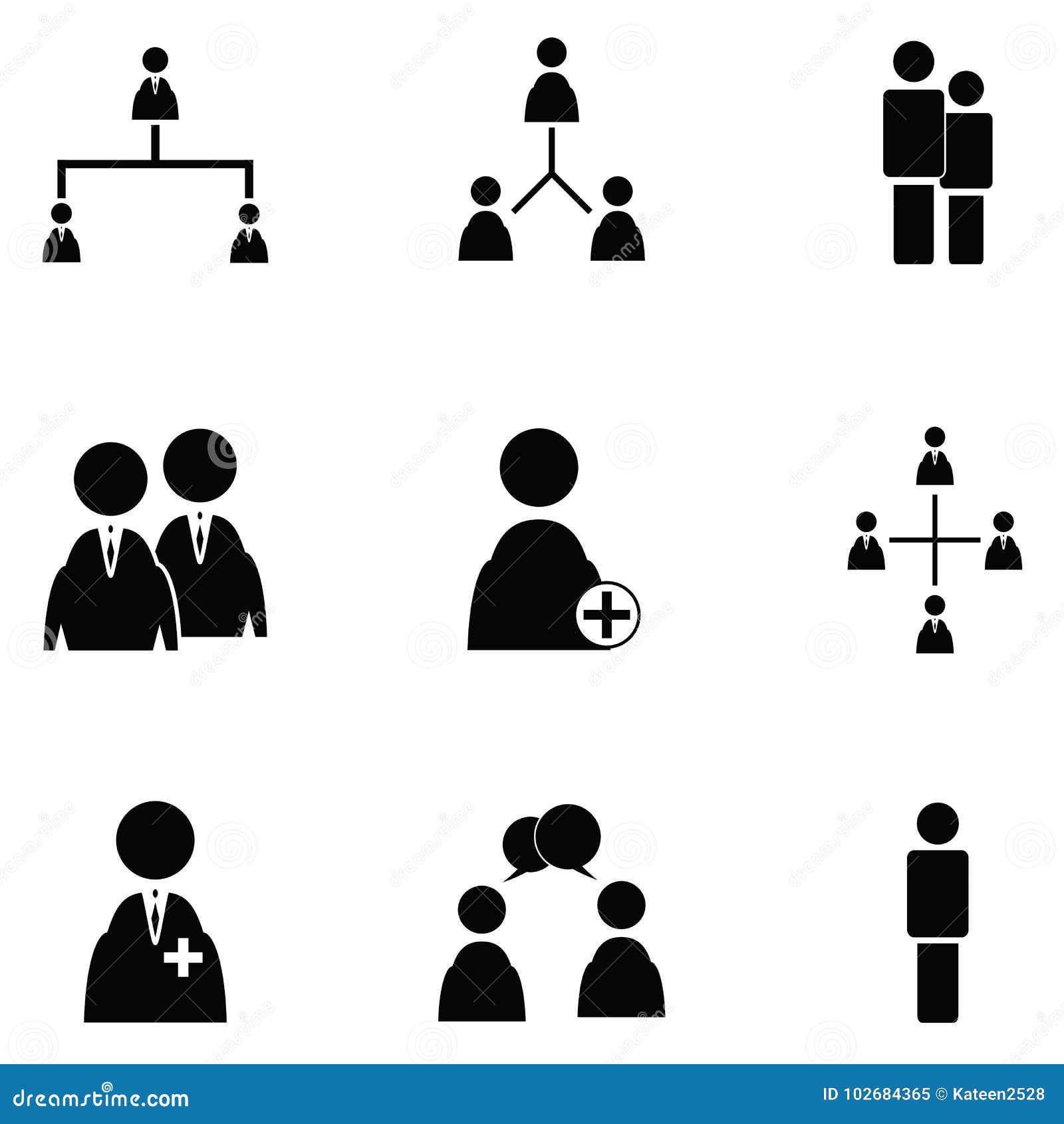 People icon set stock vector. Illustration of management - 102684365