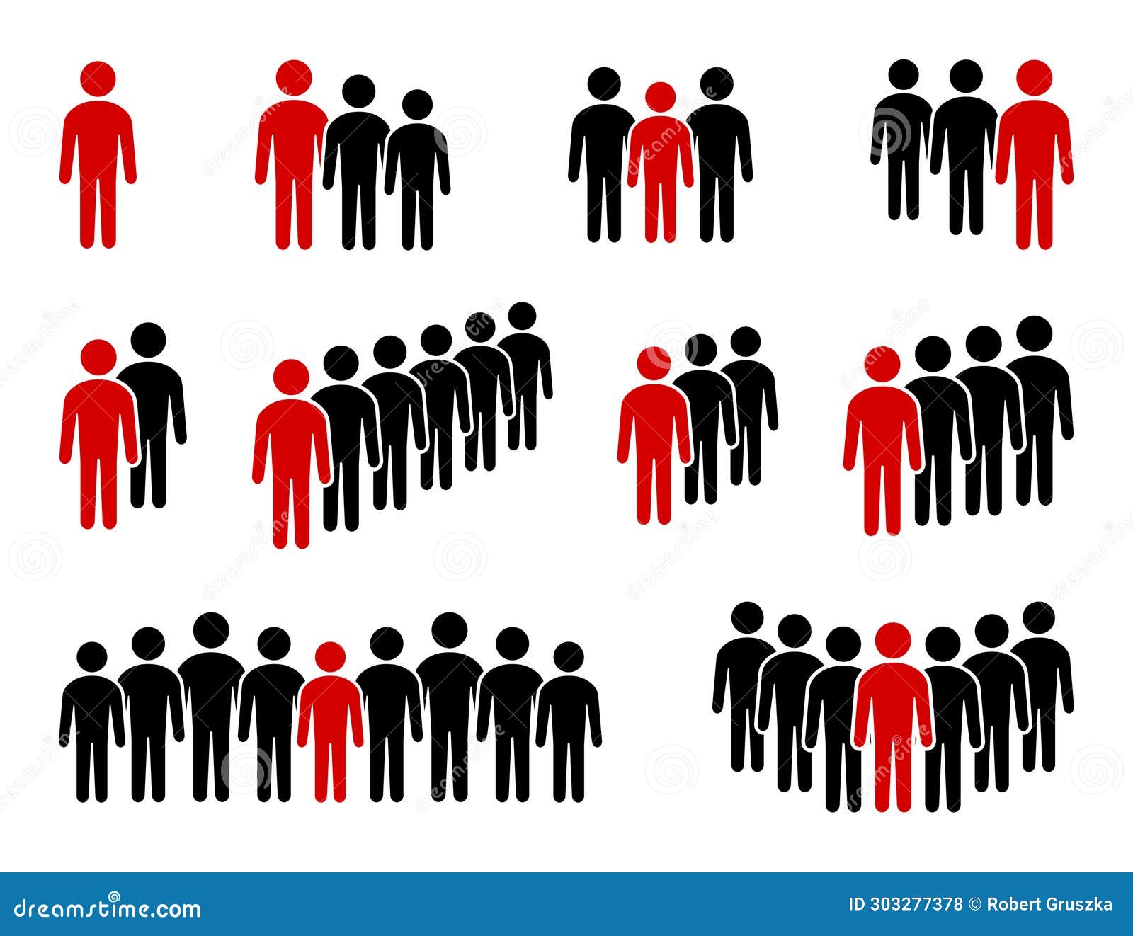 People icon set stock vector. Illustration of graphics - 303277378