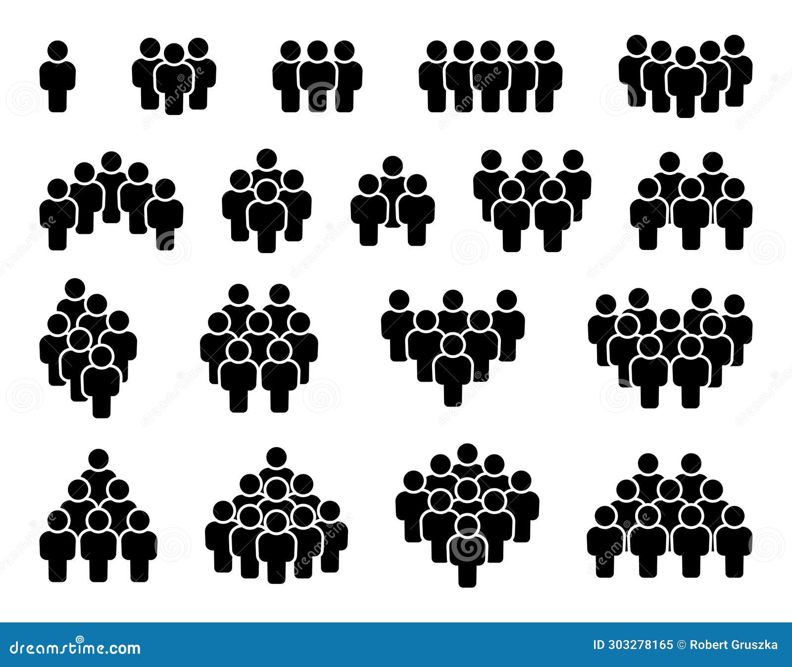 People icon set stock vector. Illustration of organization - 303278165