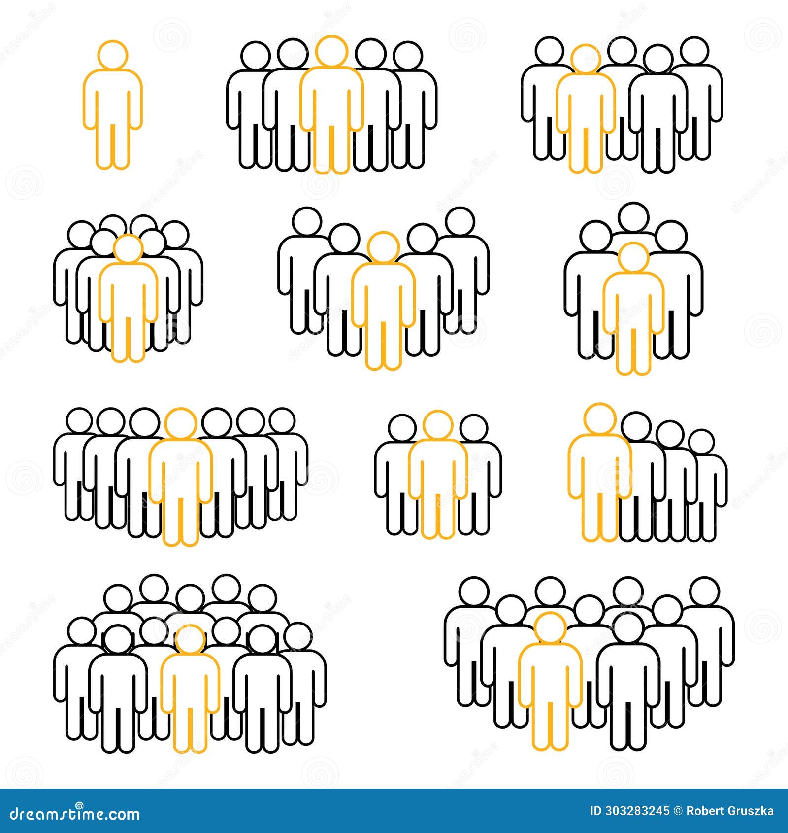 People icon set stock vector. Illustration of person - 303283245