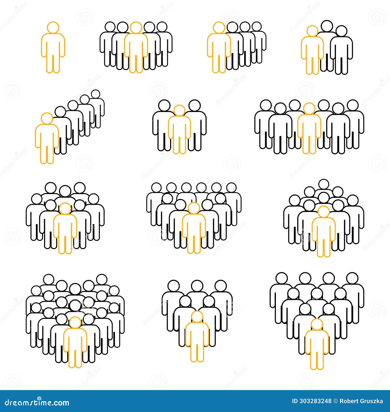 People icon set stock vector. Illustration of community - 303283248