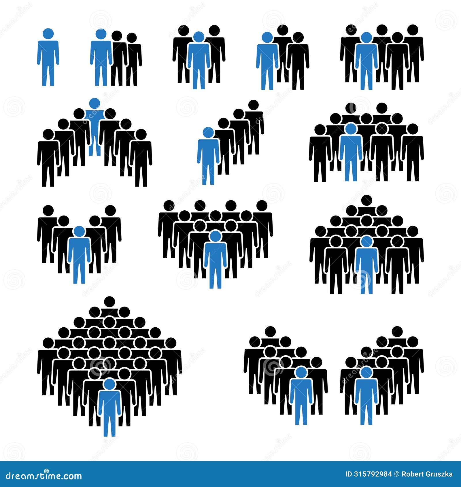 People icon set stock vector. Illustration of crowd - 315792984