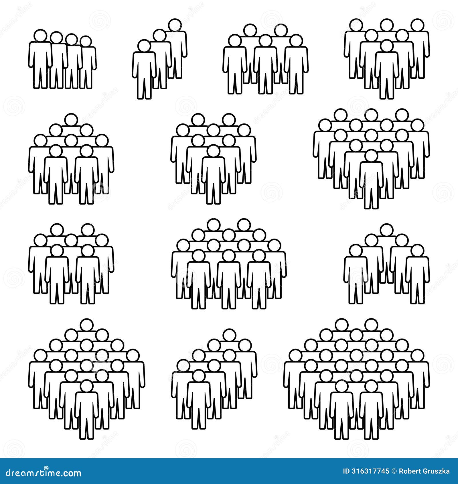 People icon set stock vector. Illustration of society - 316317745