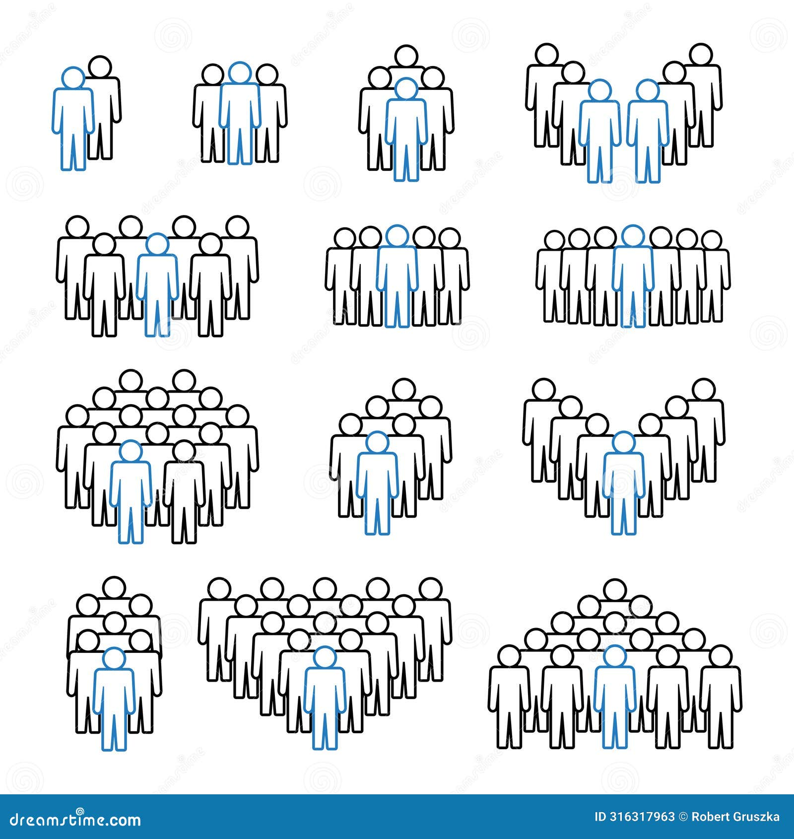 People icon set stock vector. Illustration of society - 316317963