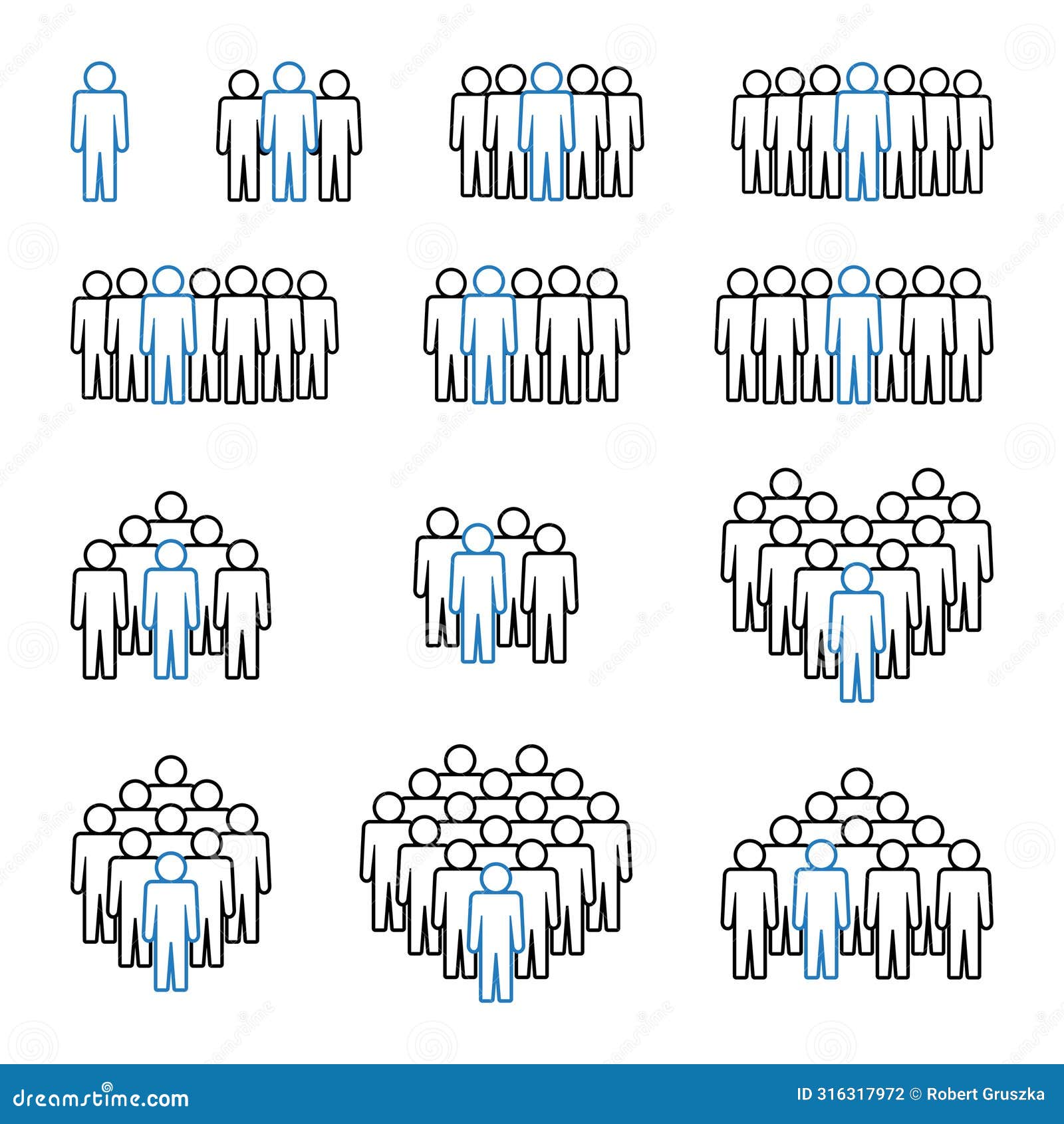 People icon set stock vector. Illustration of flock - 316317972