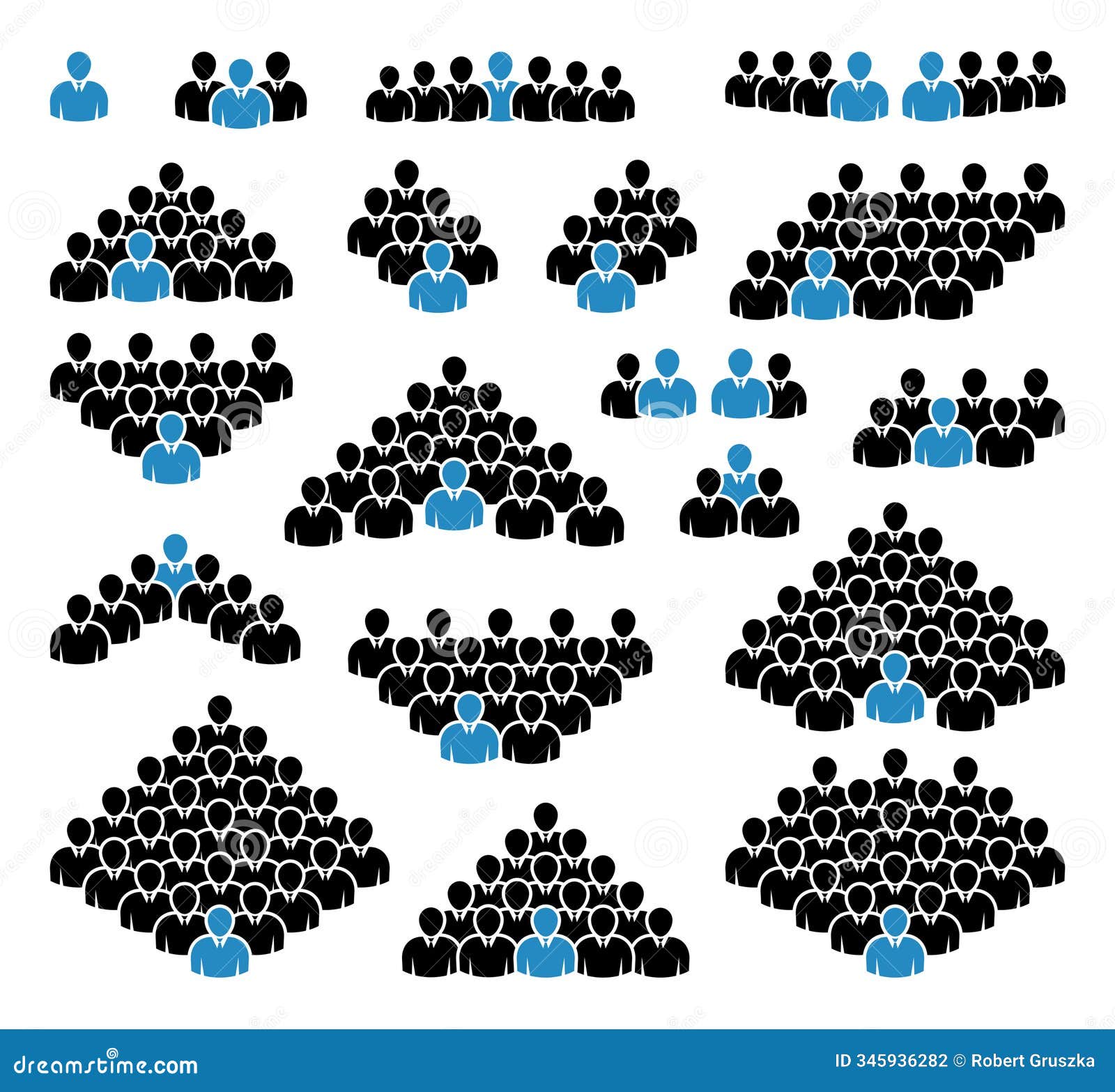 People icon set. stock vector. Illustration of isolated - 345936282