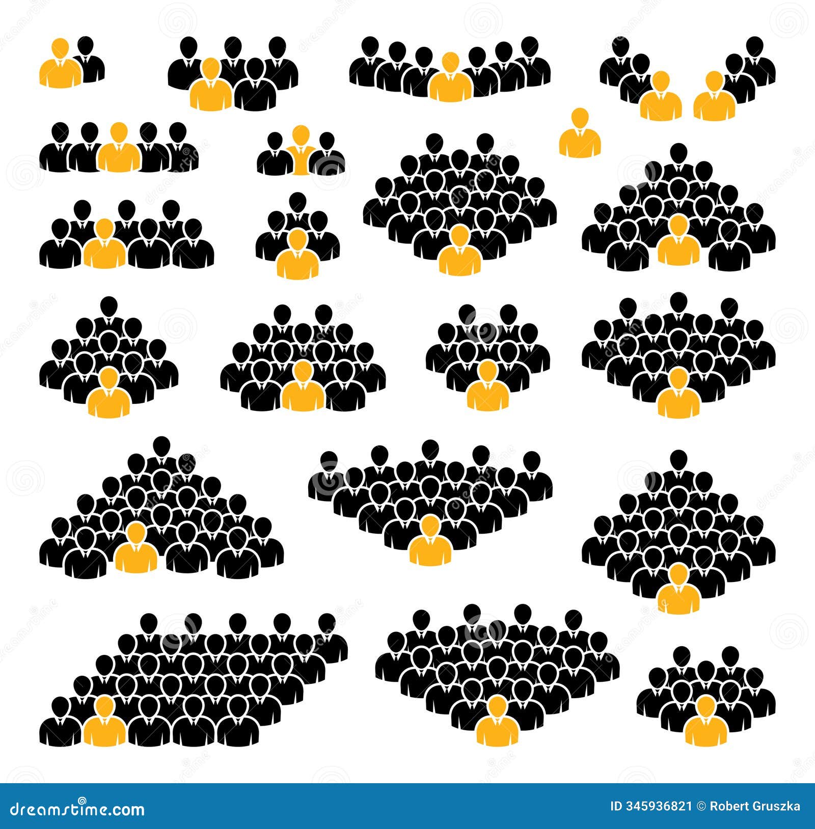People icon set. stock illustration. Illustration of leadership - 345936821