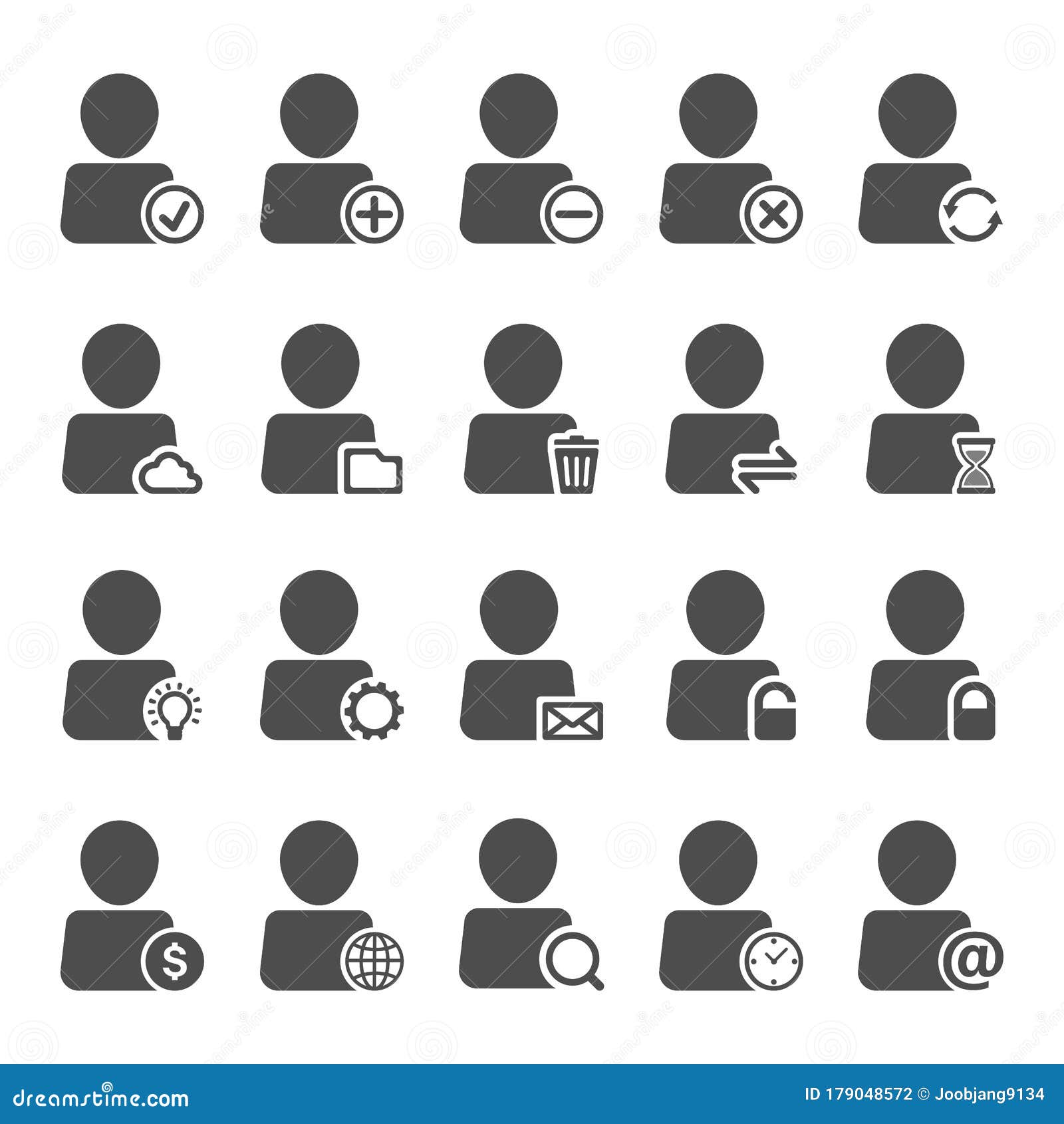 People Icon Set - Surroundings and Technology Stock Vector ...