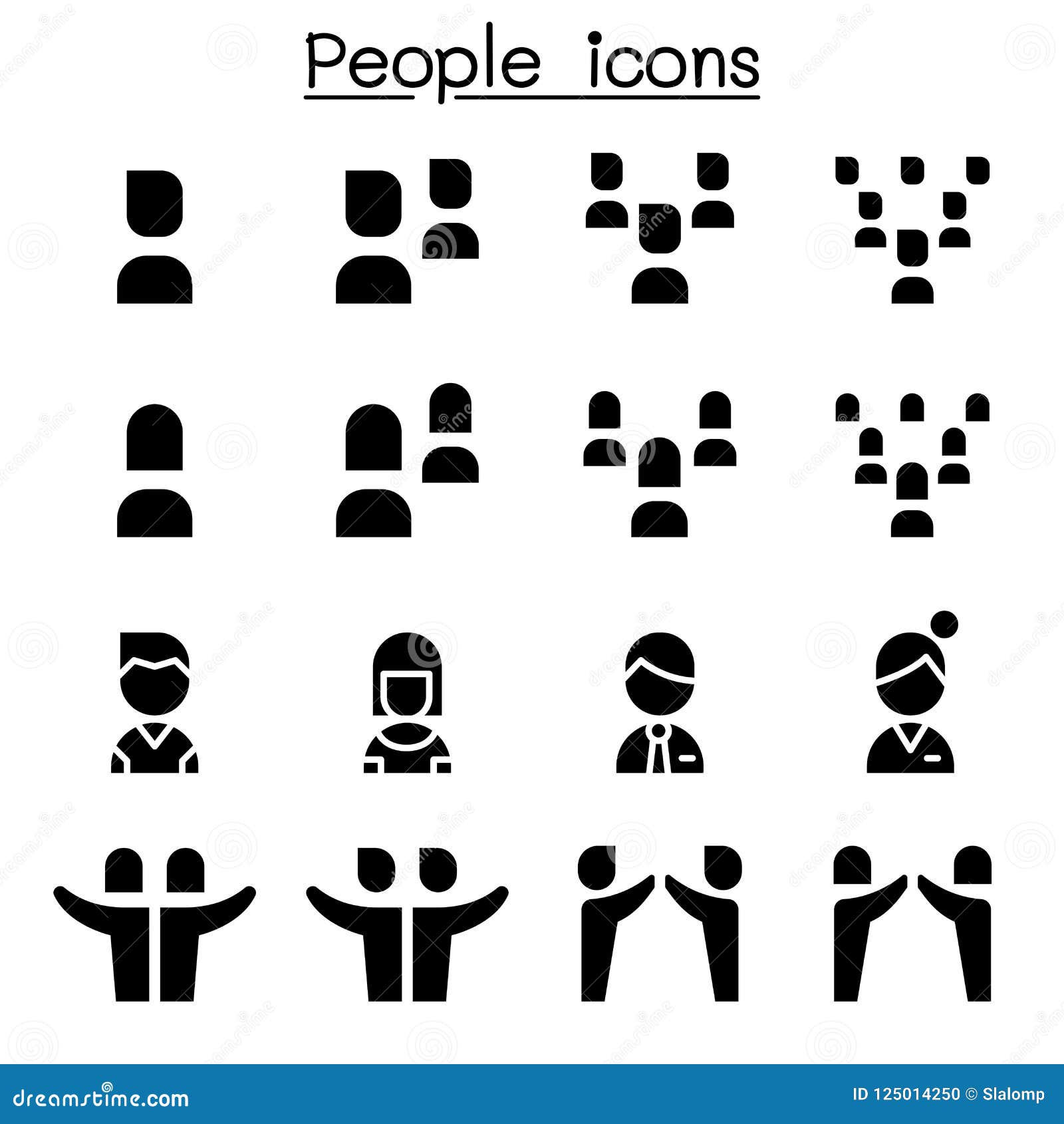 People icon set stock vector. Illustration of career - 125014250