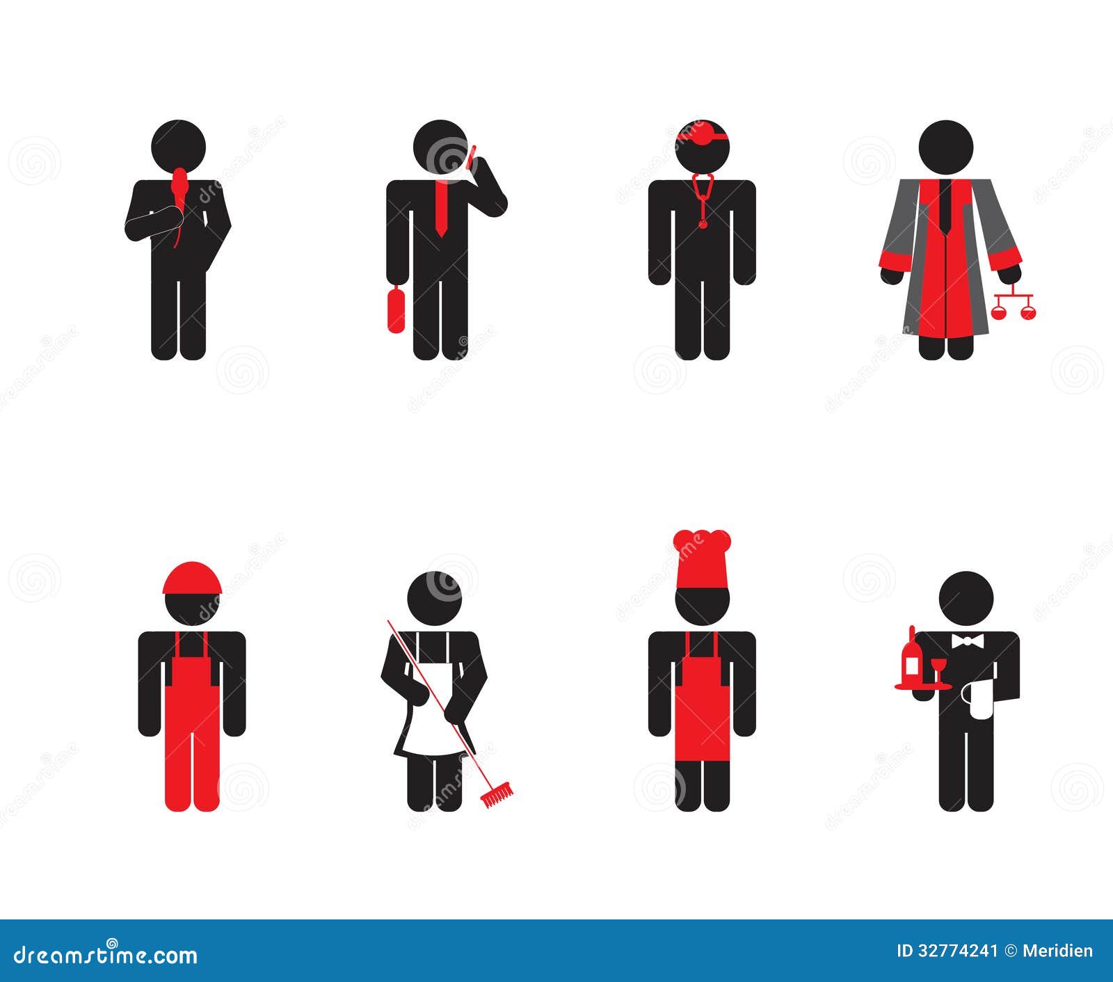 People - icon set stock vector. Illustration of doctor - 32774241