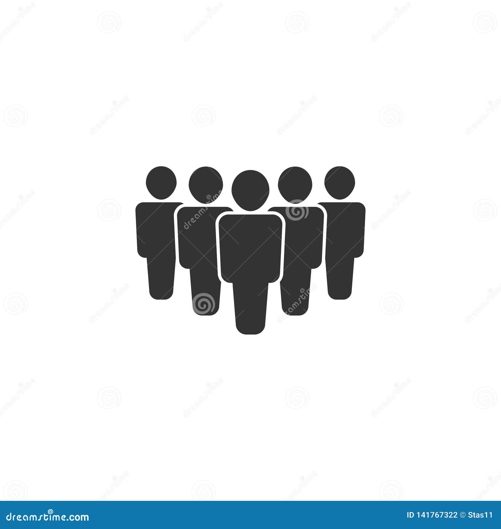 People Icon in Simple Design. Vector Illustration Stock Vector ...