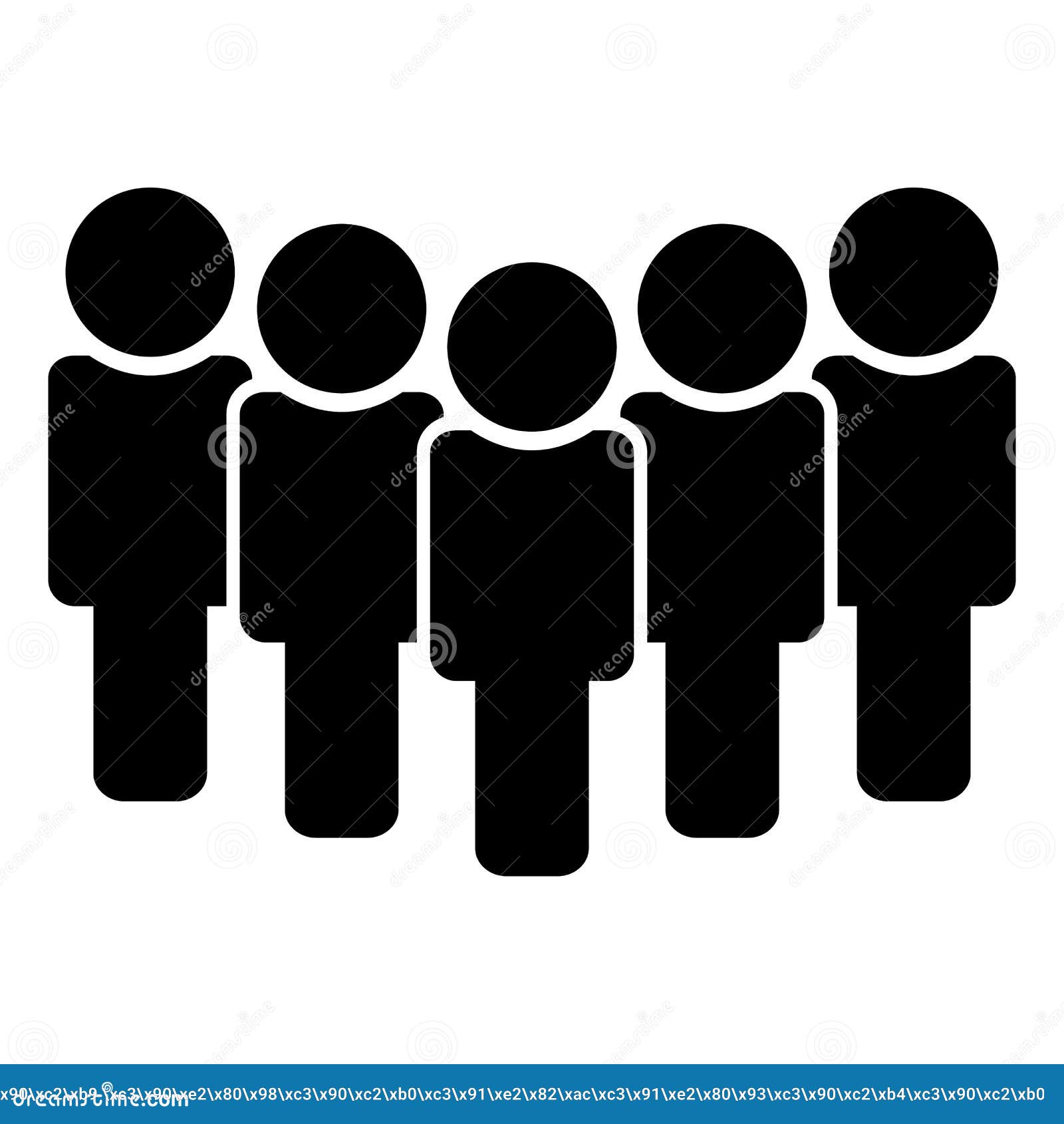 People Icon in the Trendy Flat Style on the White Background. Isolated ...