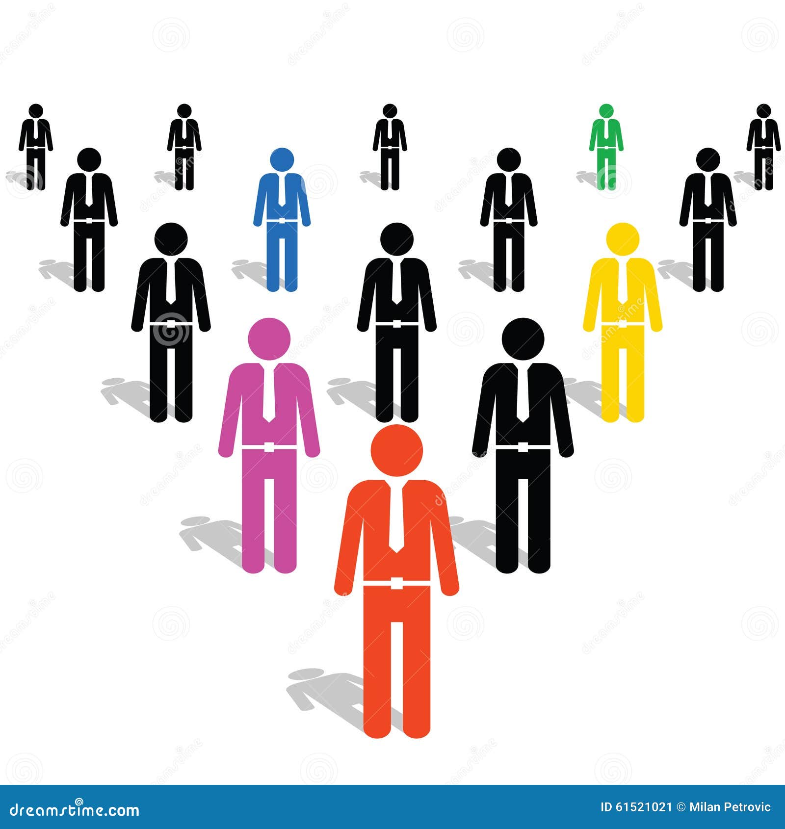 People Icon Vector in Colorful Stock Vector - Illustration of geometric ...