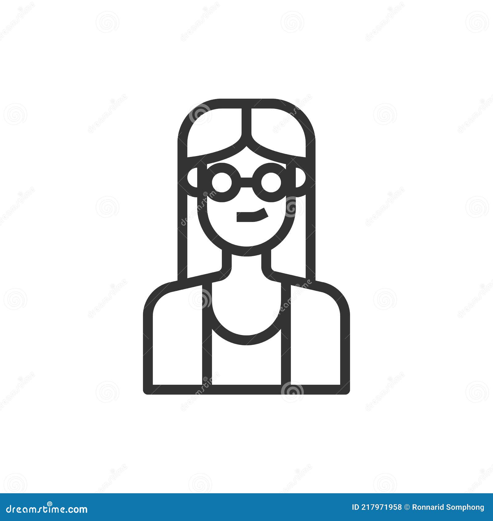 People Icon Woman Glasses Vector Illustration Stock Vector ...