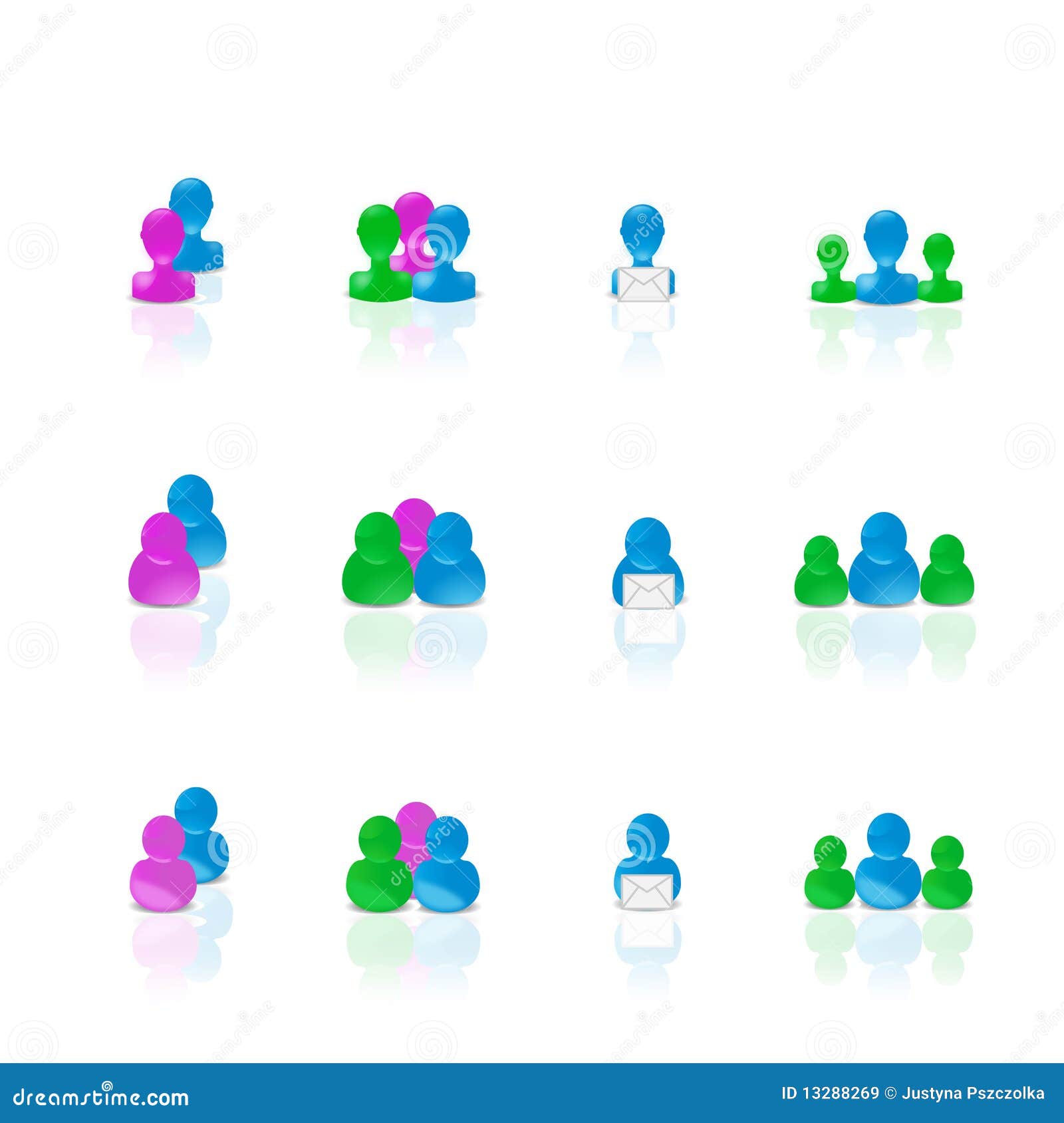 People icons stock vector. Illustration of user, blue - 13288269