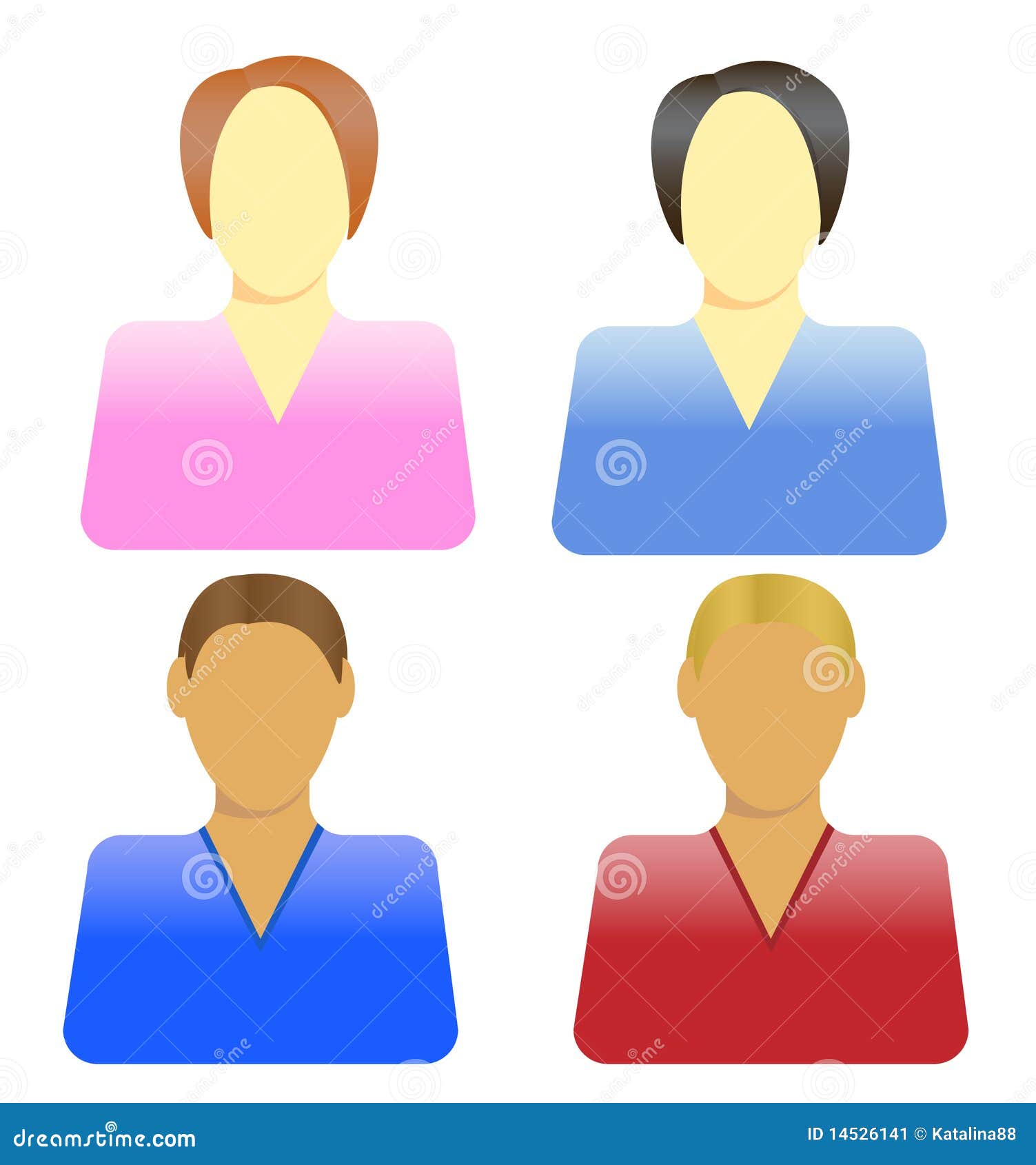 People icons stock vector. Illustration of user, brunet - 14526141