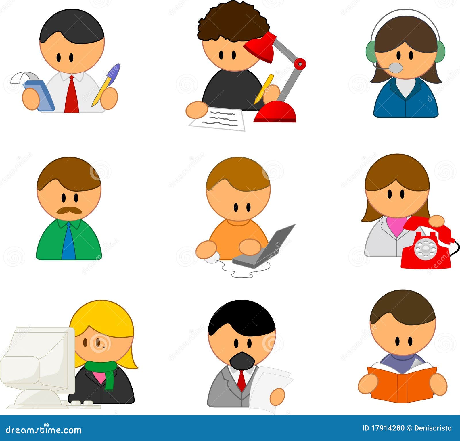 People icons stock vector. Illustration of face, funny - 17914280