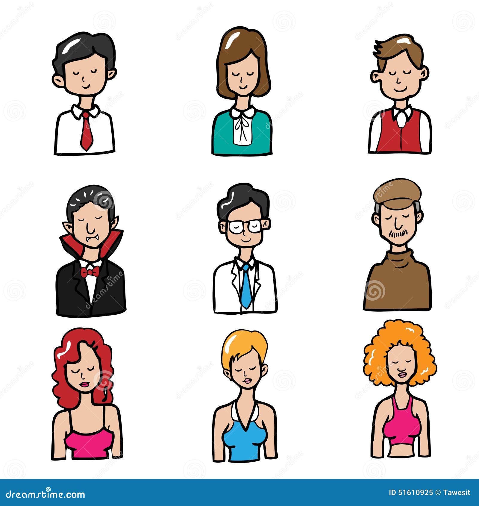 People Icons Character Cartoon Stock Vector - Illustration of icons ...