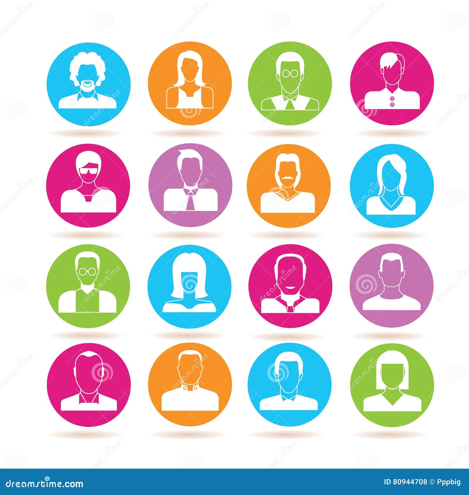 People icons stock illustration. Illustration of face - 80944708