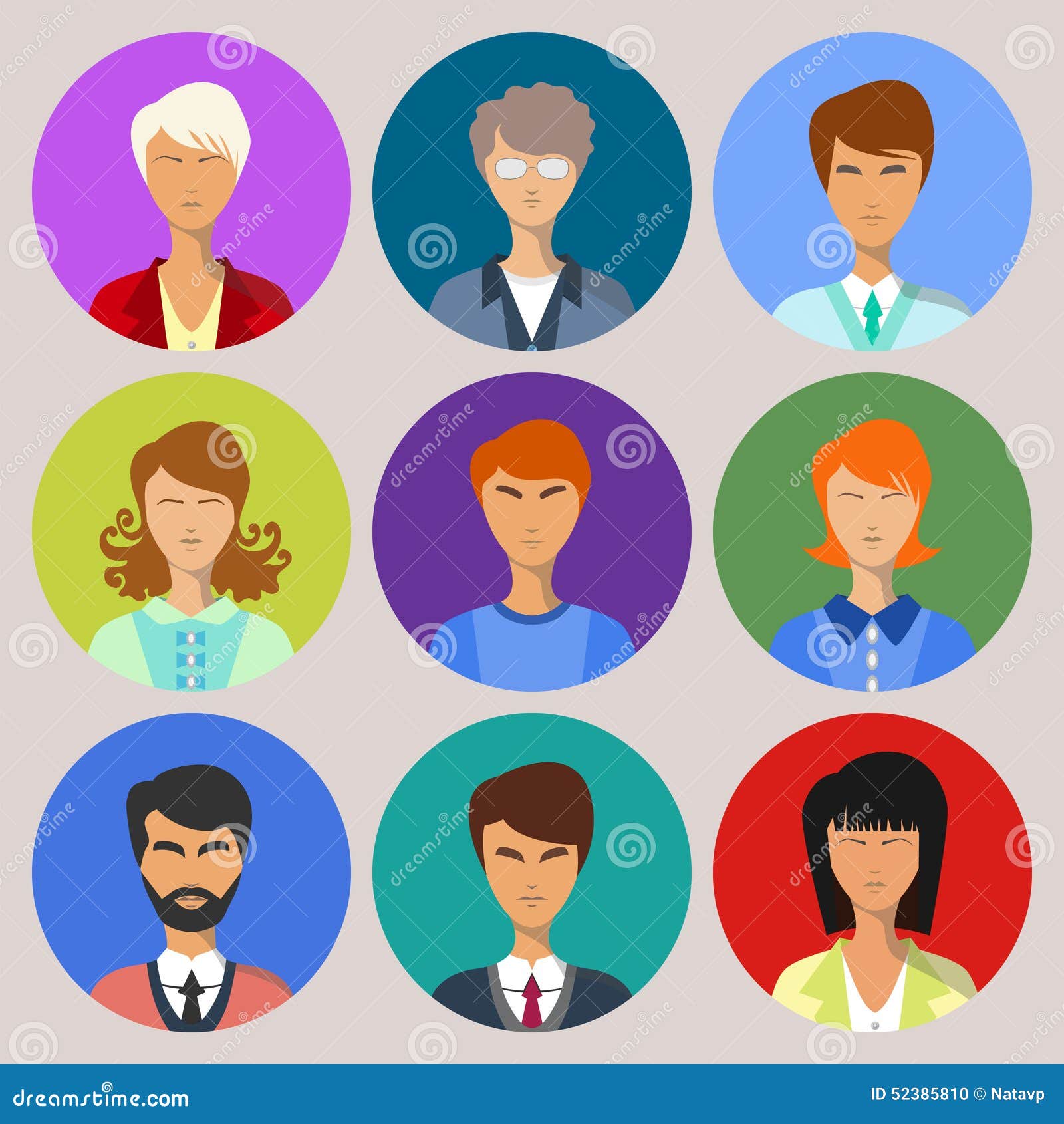 People icons. stock vector. Illustration of colorful - 52385810