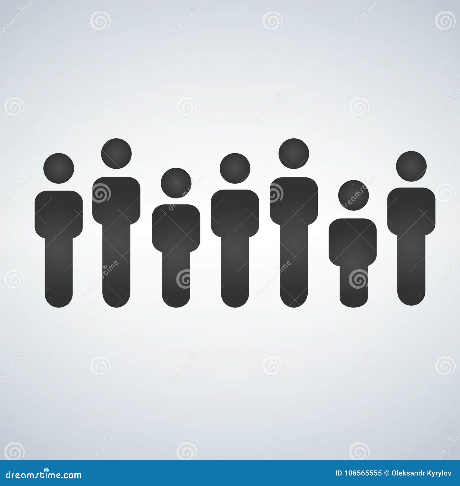 People Icons Line and Group Structure Stock Illustration - Illustration ...