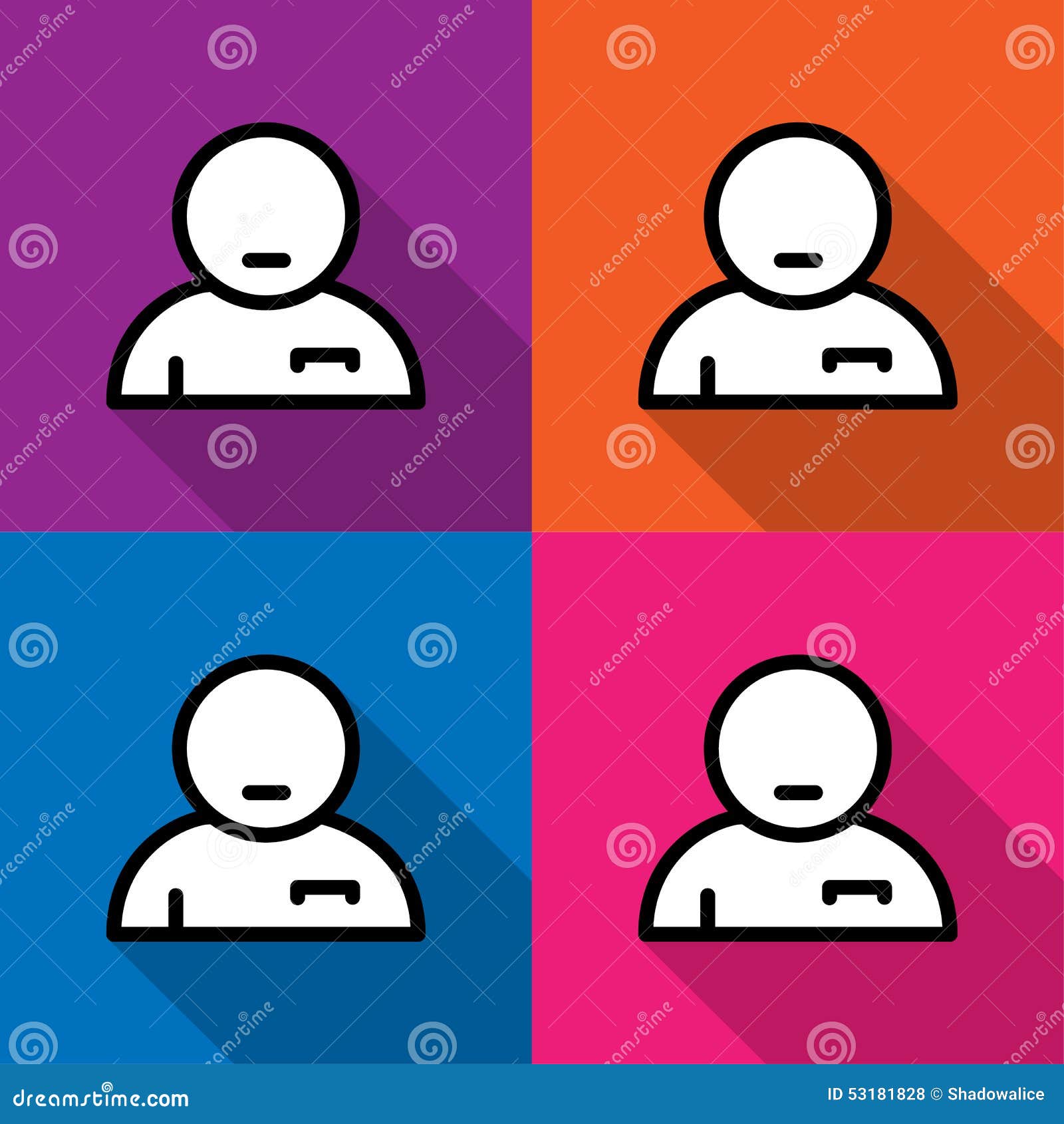 People Icons Set Great for Any Use. Vector EPS10 Stock Vector ...