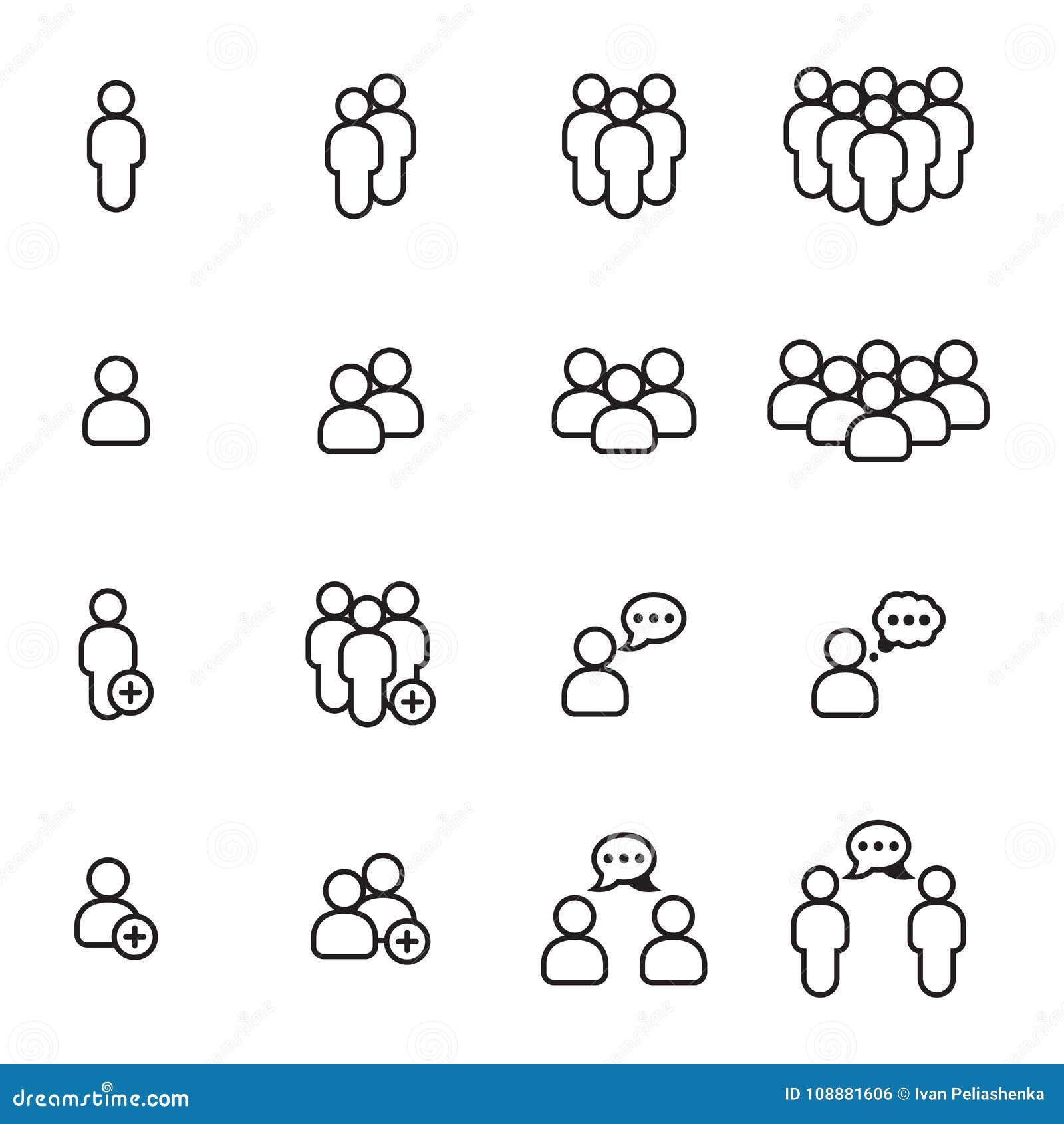 People icons set stock vector. Illustration of meeting - 108881606 People icons set stock vector. Illustration of meeting - 108881606