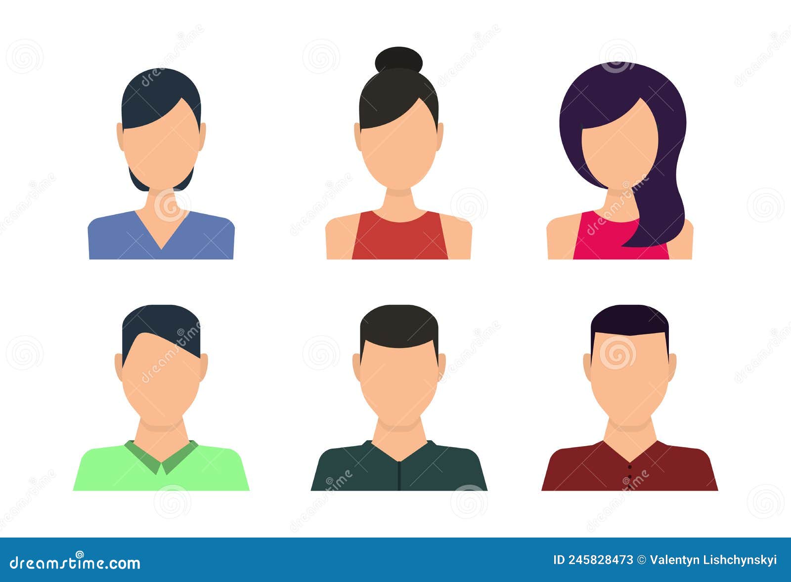 People Icons Set Person. Vector Symbol in Flat Style Stock Vector ...