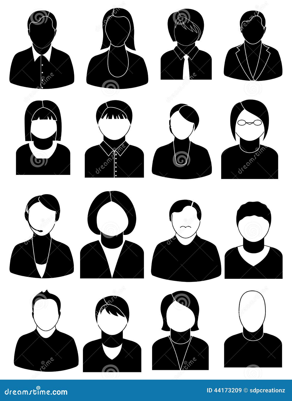 People Icons Set stock vector. Illustration of people - 44173209